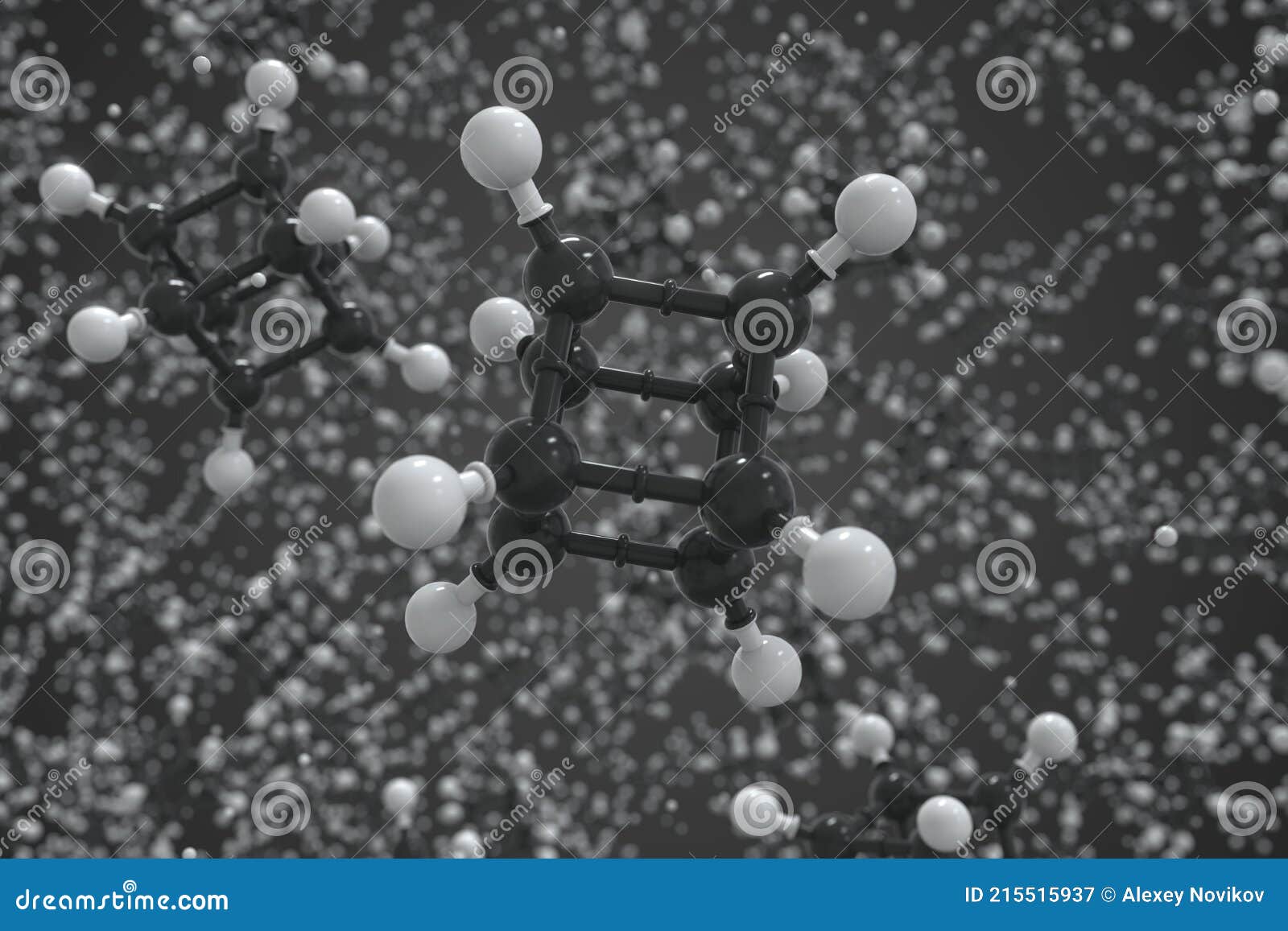 Cubane Molecule Made with Balls, Scientific Molecular Model. Chemical ...