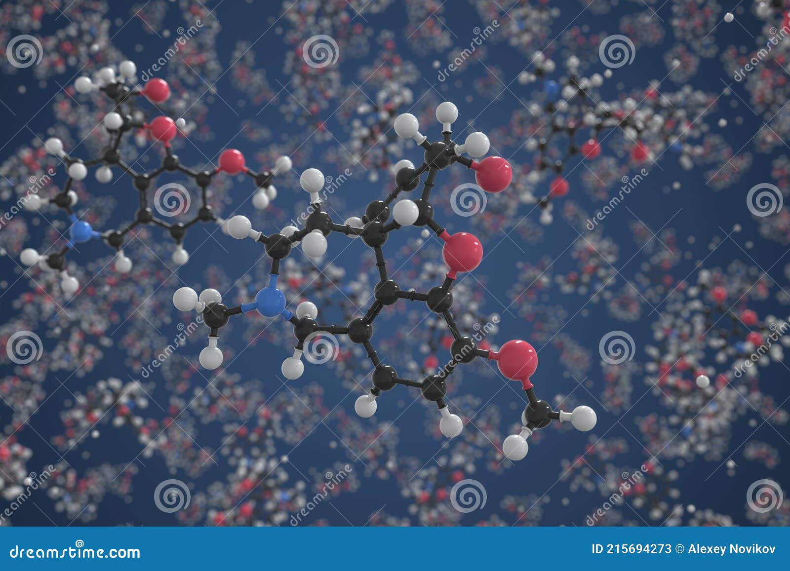 Galantamine Molecular Structure, 3d Model Molecule, Razadyne ...