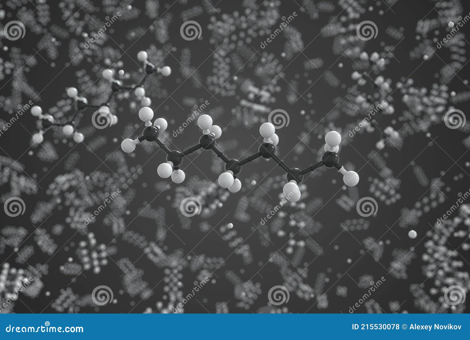 Heptane, Molecular Structures, Alkane, 3d Model, Structural Chemical ...