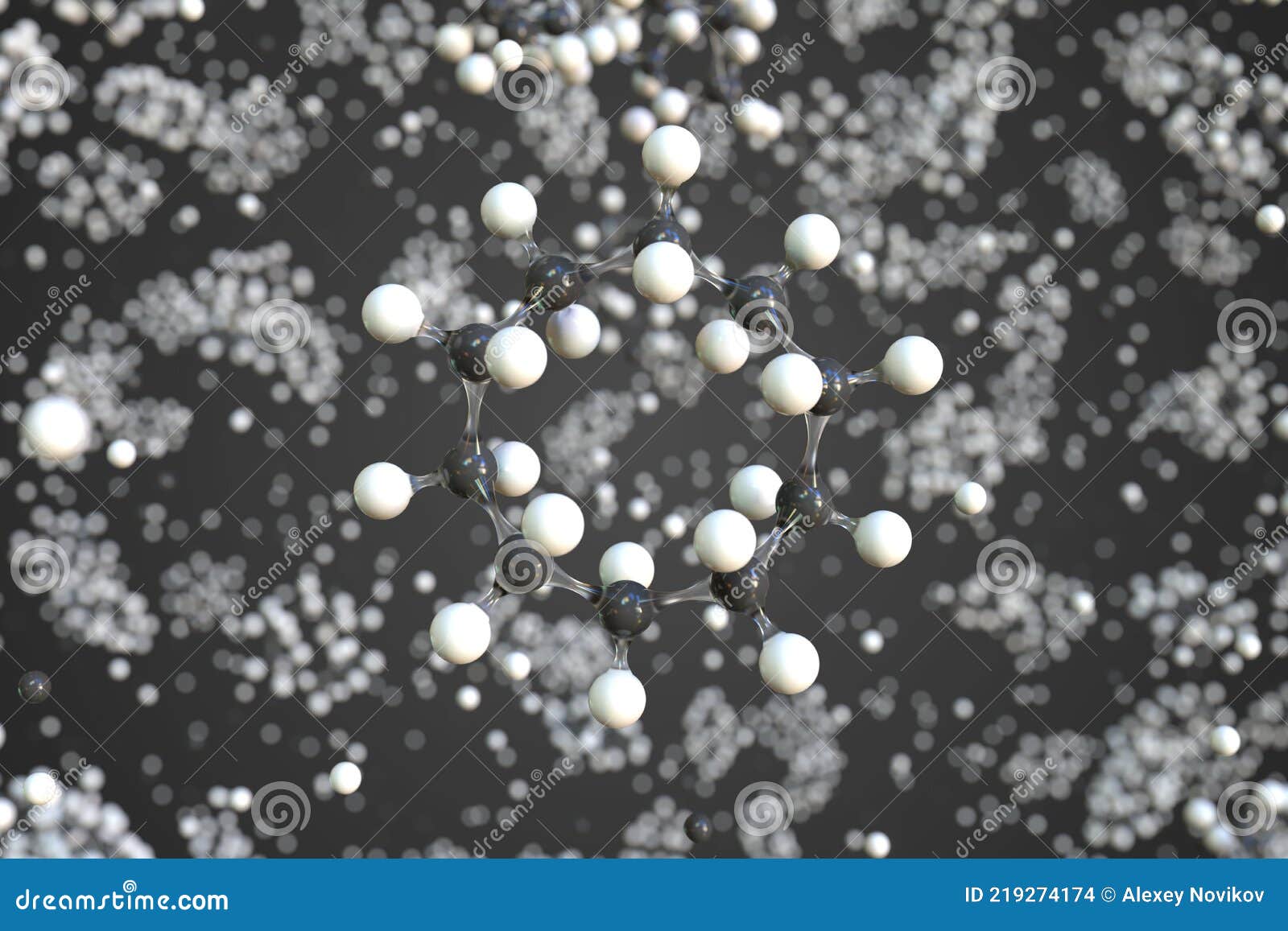 Molecule of Cyclodecane, Conceptual Molecular Model. Scientific 3d ...