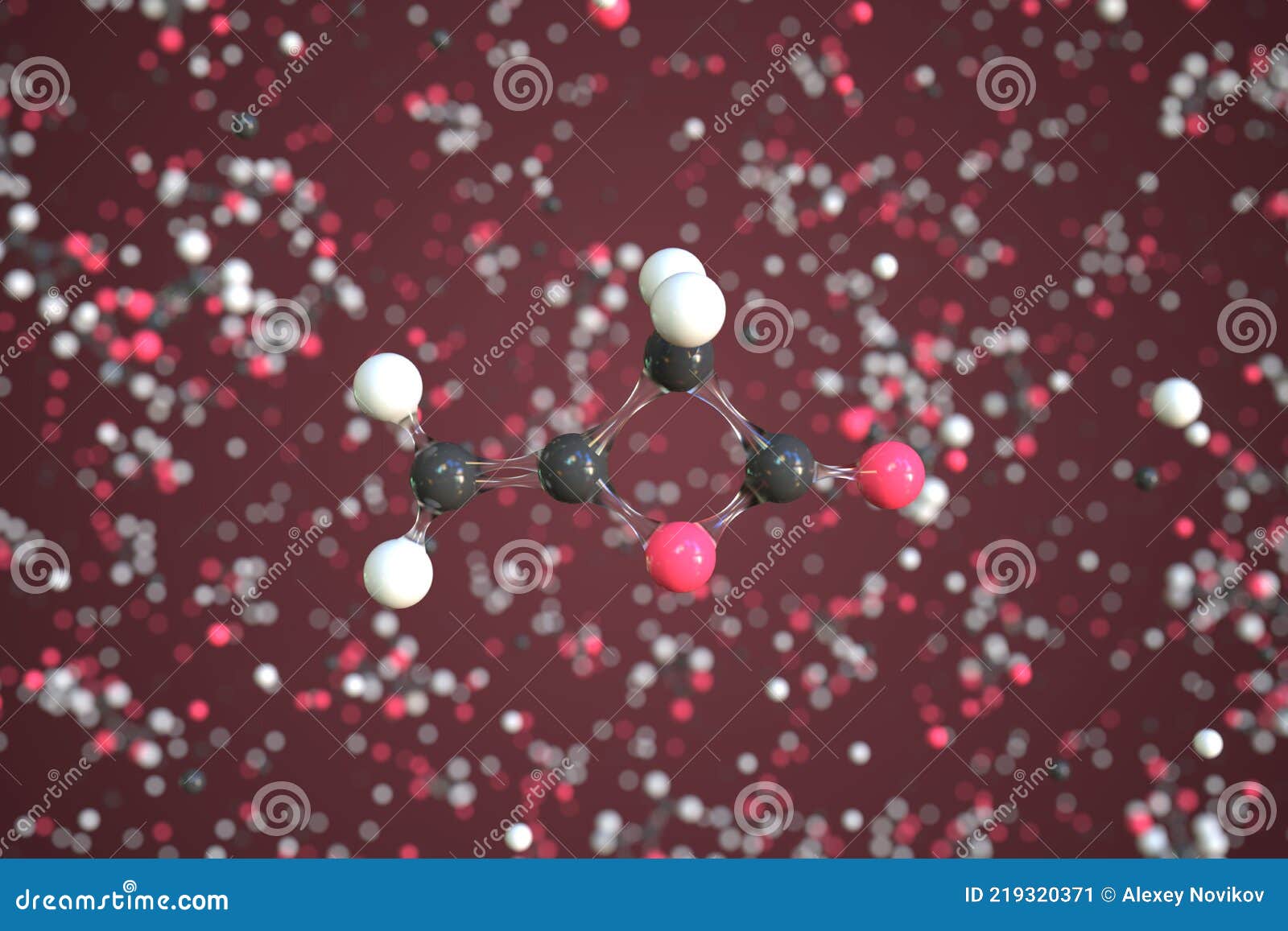 Molecule of Diketene, Conceptual Molecular Model. Scientific 3d ...