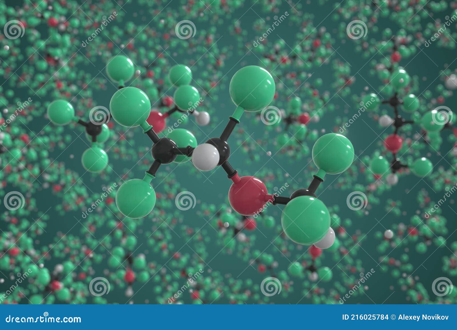 Molecule of Isoflurane, Ball-and-stick Molecular Model. Scientific 3d ... Molecule of Isoflurane, Ball-and-stick Molecular Model. Scientific 3d ...