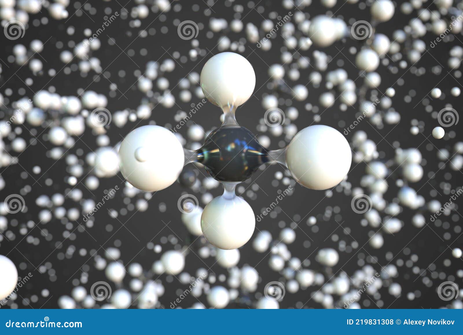 Molecule of Methane, Conceptual Molecular Model. Scientific 3d ...