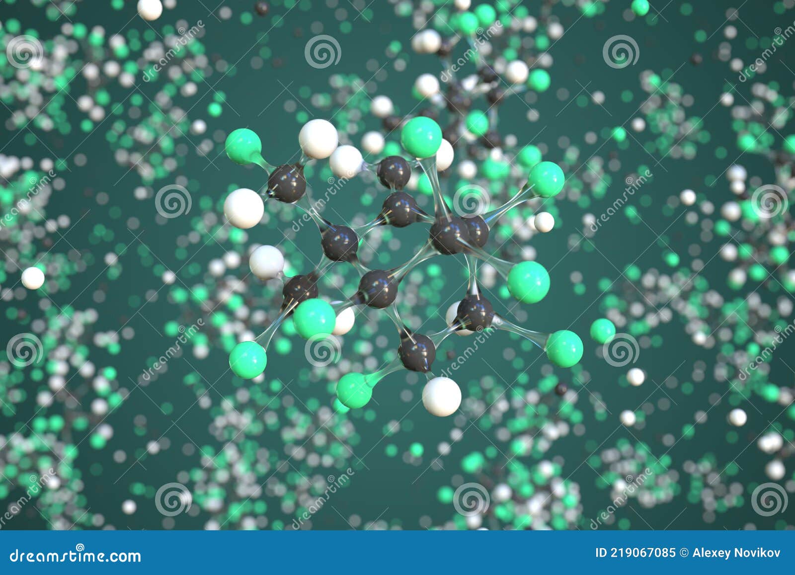 Molecule of Toxaphene, Conceptual Molecular Model. Scientific 3d ...