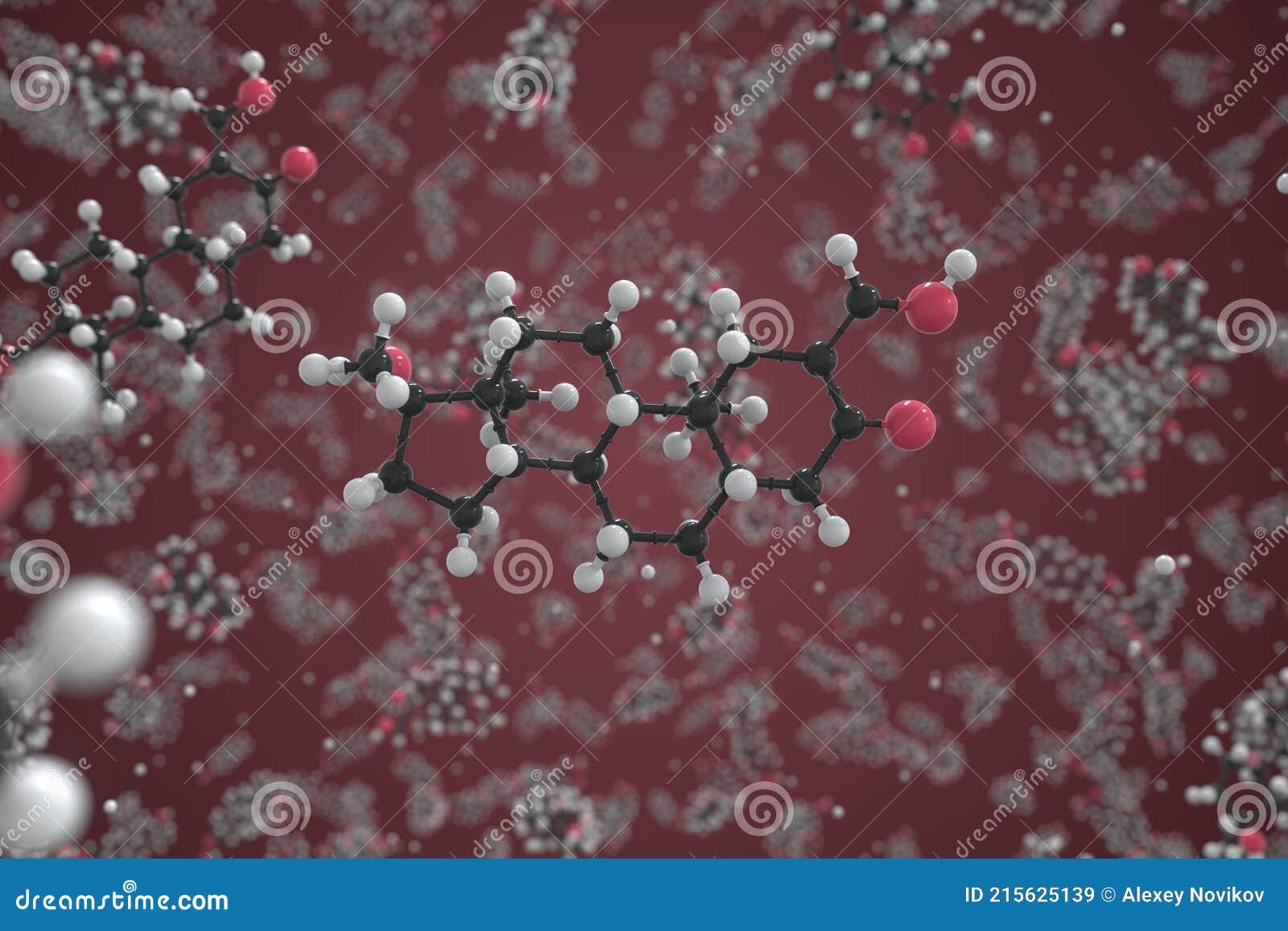 Oxymetholone Molecule Made with Balls, Scientific Molecular Model ...