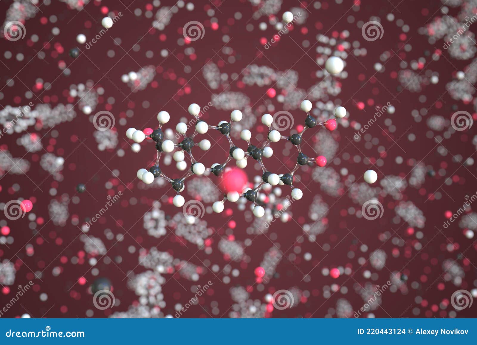 Oxymetholone Molecule Made with Balls, Scientific Molecular Model ...
