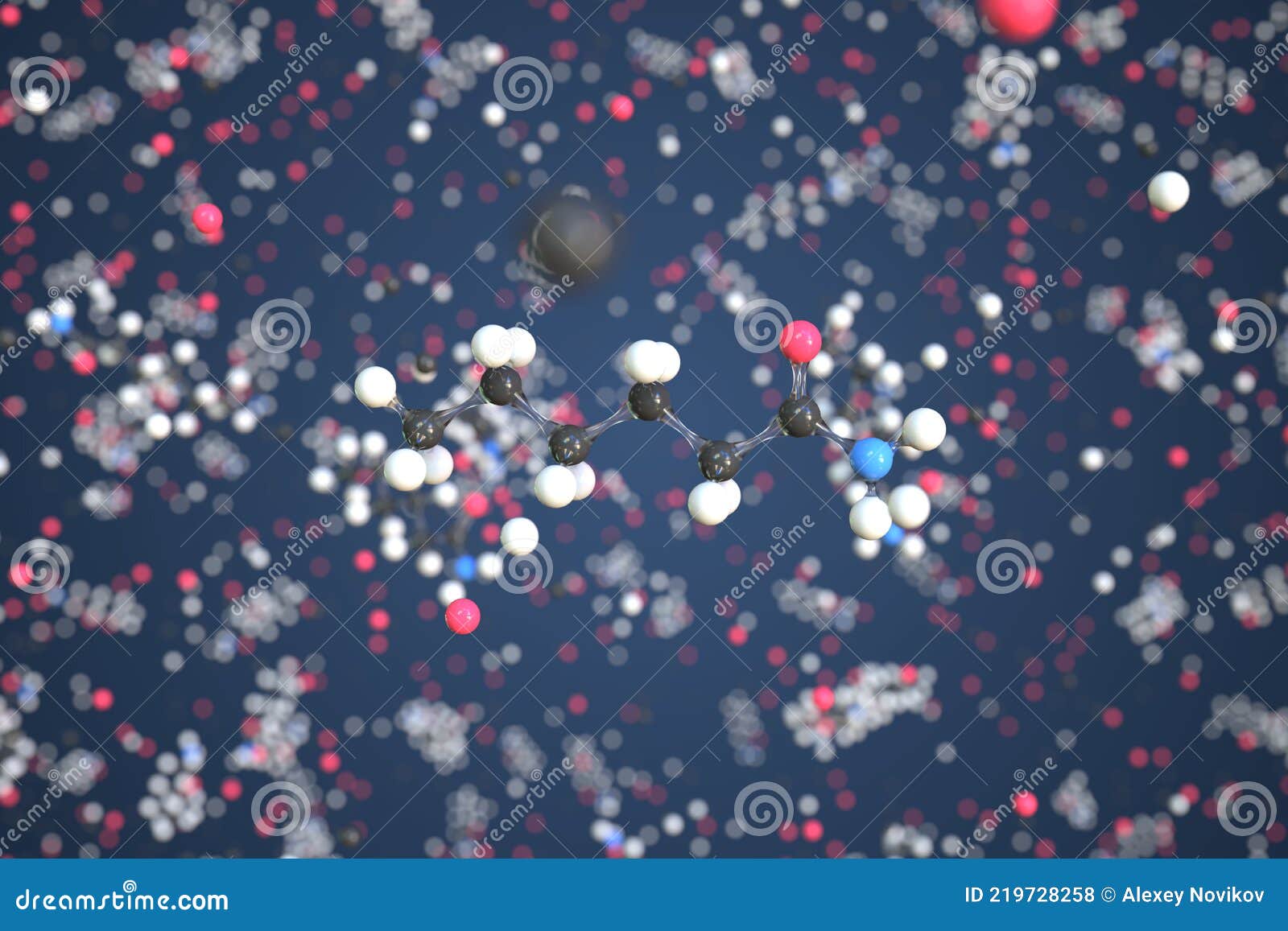 Polyamide 6 Molecule, Scientific Molecular Model, 3d Rendering Stock ...