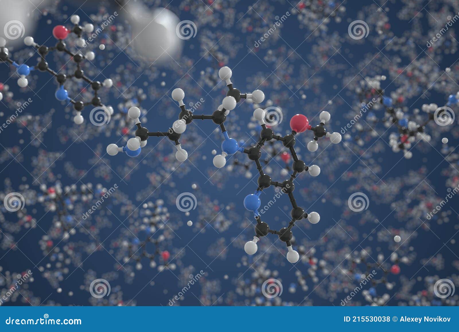 Primaquine Molecule Made with Balls, Conceptual Molecular Model ...