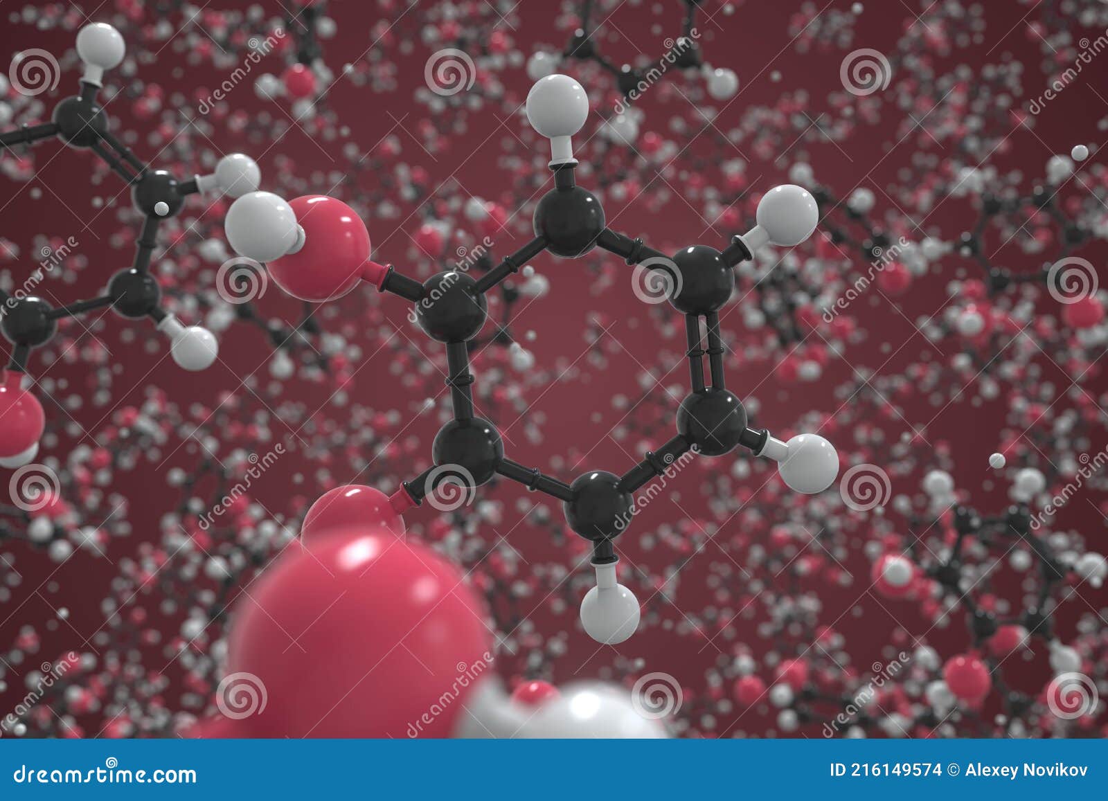 Pyrocatechol Molecule Made with Balls, Scientific Molecular Model ...
