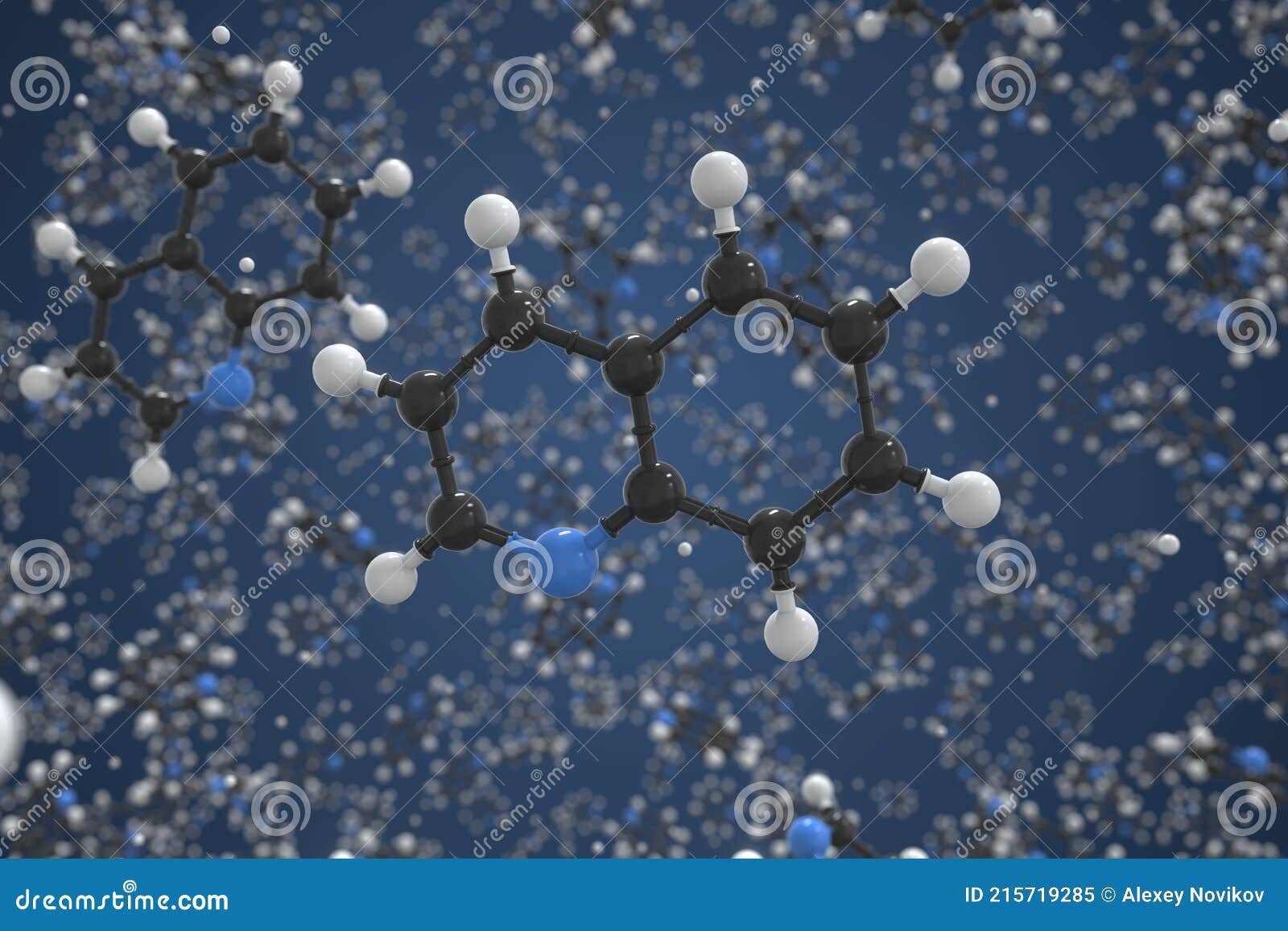 Quinoline Molecule, Molecular Structure, Heterocyclic Aromatic Organic ...