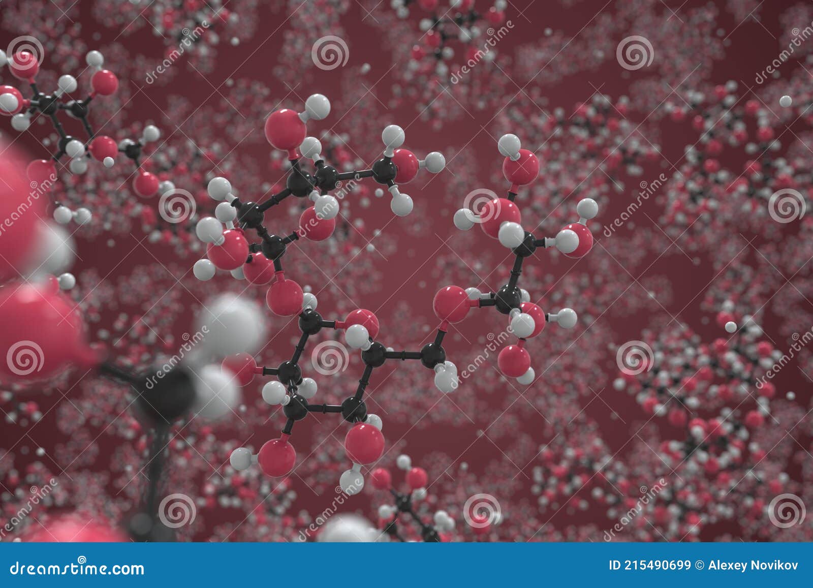 Raffinose Molecule Made with Balls, Conceptual Molecular Model ...
