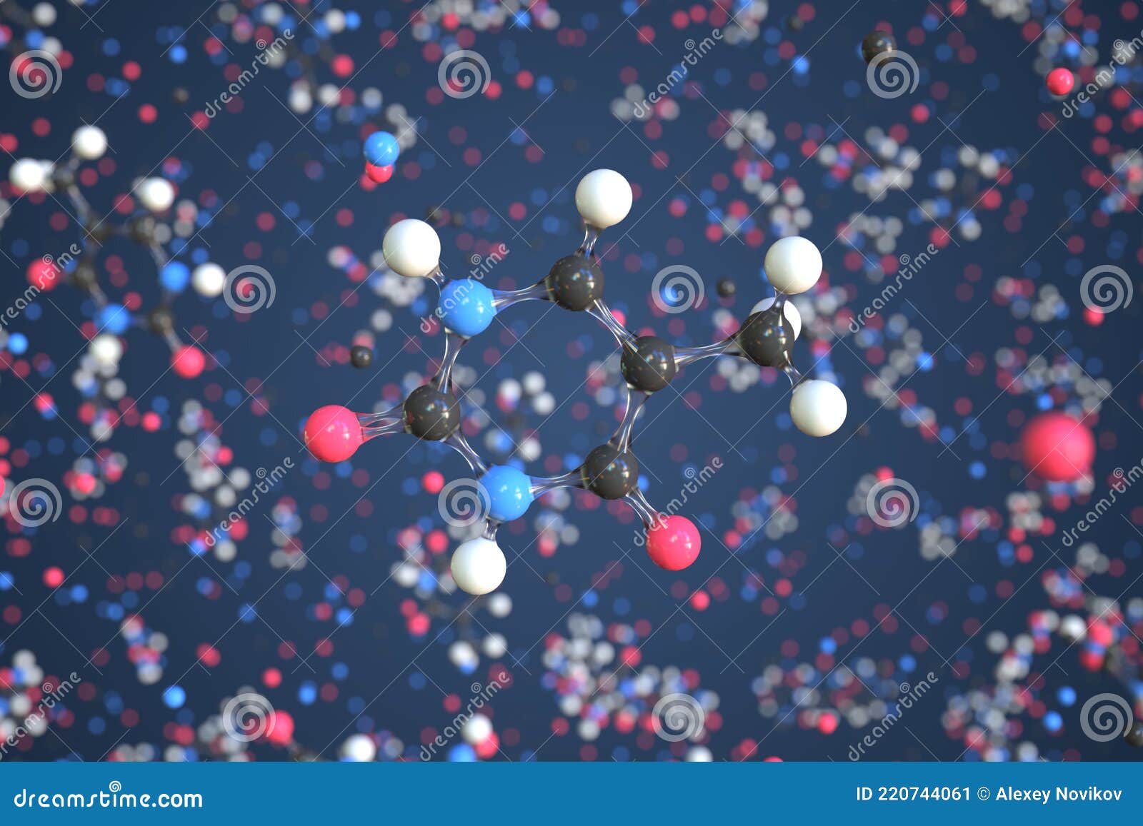 Thymine Molecule, Scientific Molecular Model, Looping 3d Animation ...