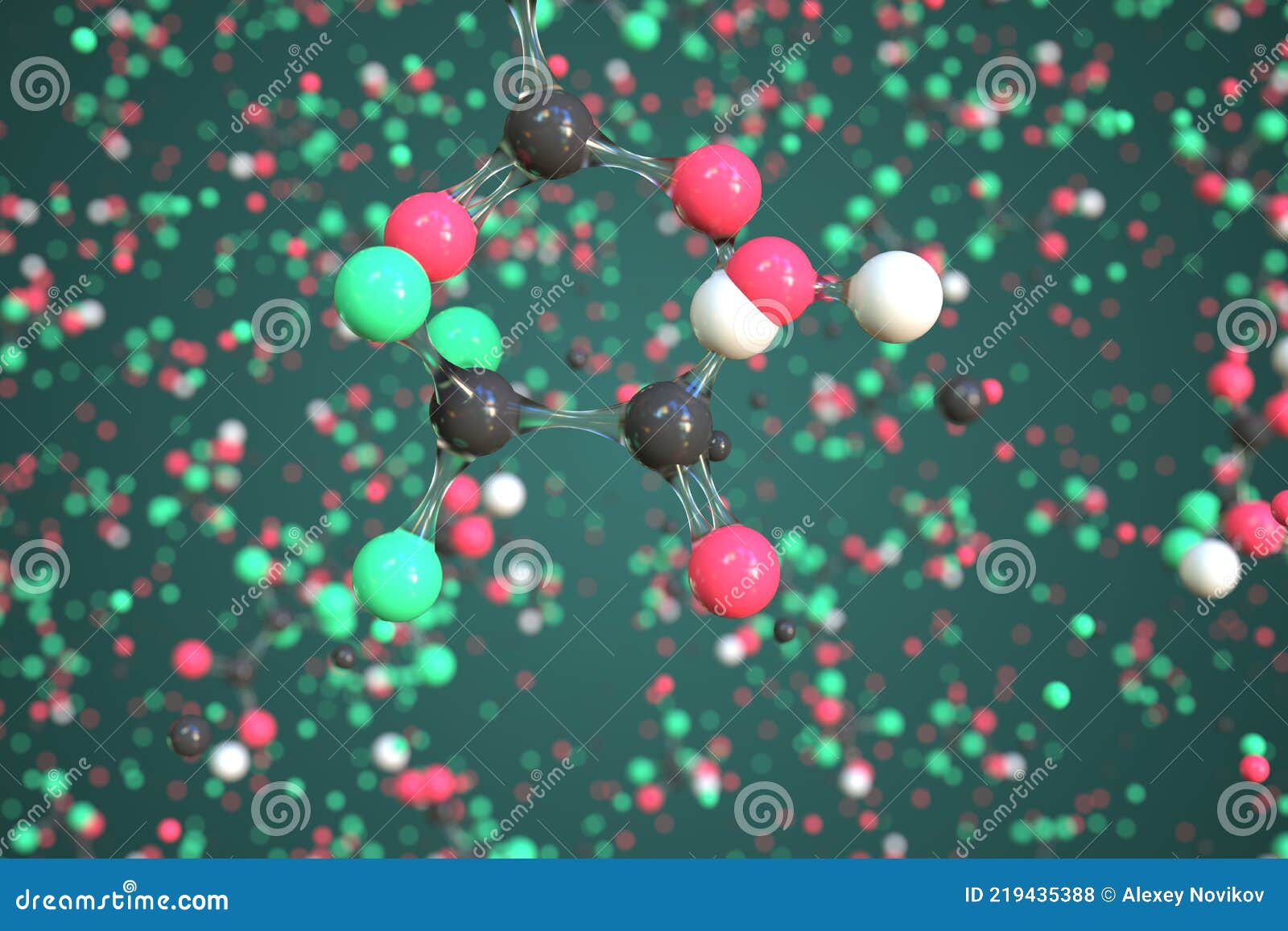 Trifluoroacetic Acid TFA Molecule, Chemical Structure. Highly Corrosive ...
