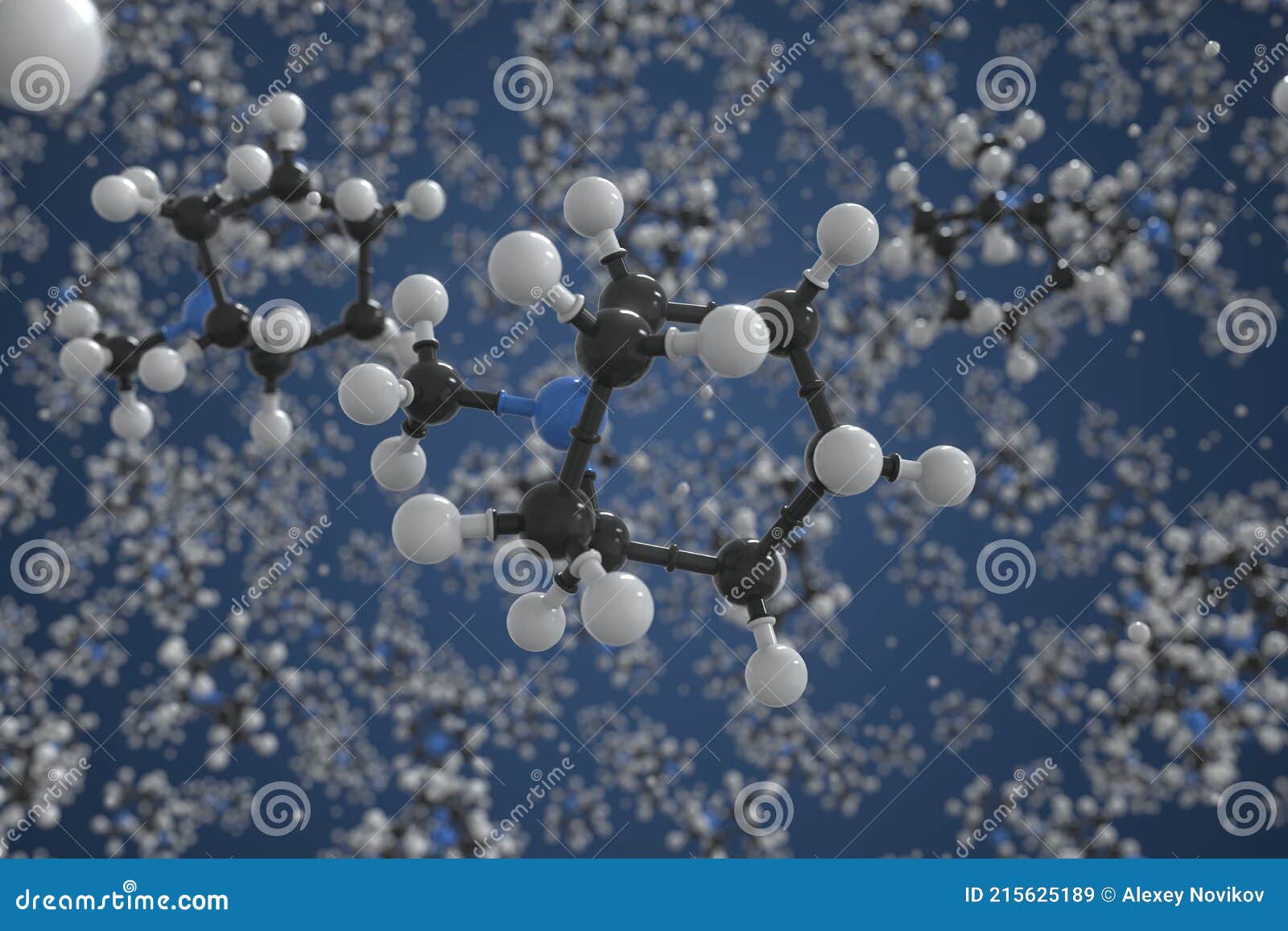 Tropane Molecule, Scientific Molecular Model, 3d Rendering Stock ...