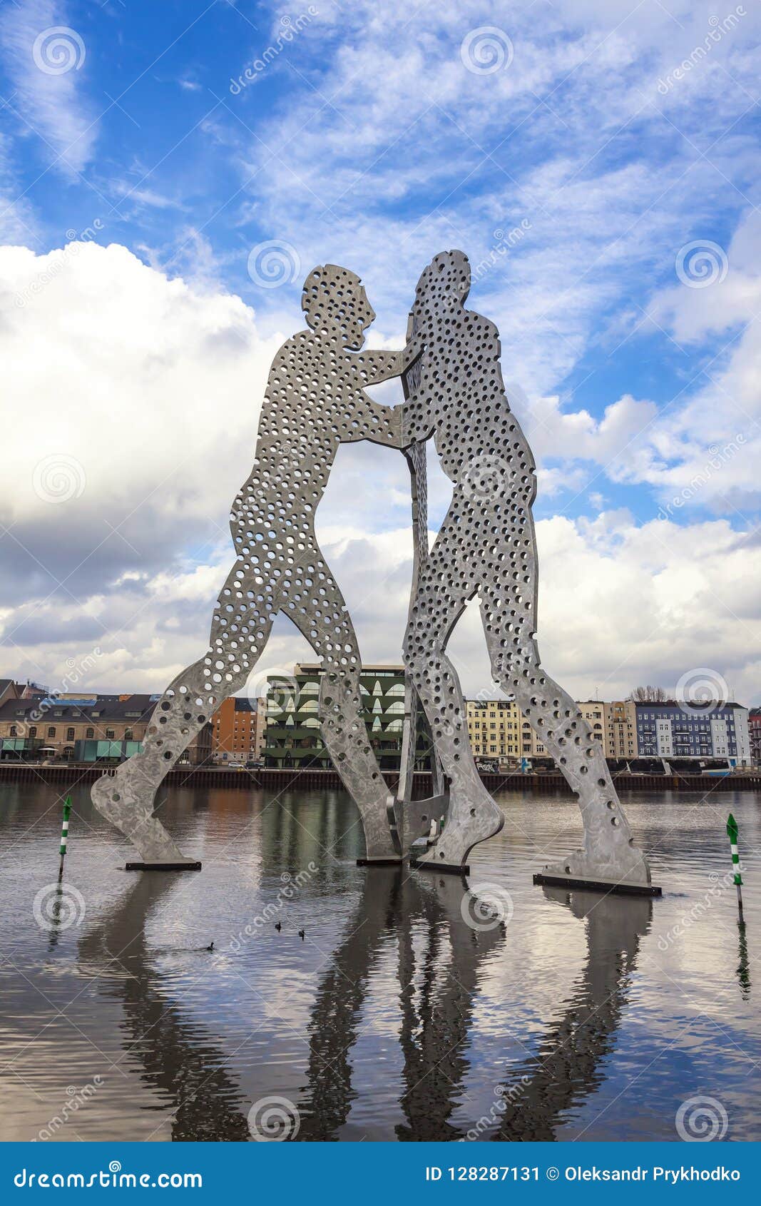 Molecule Man Sculpture on Spree River in Berlin, Germany Editorial ...