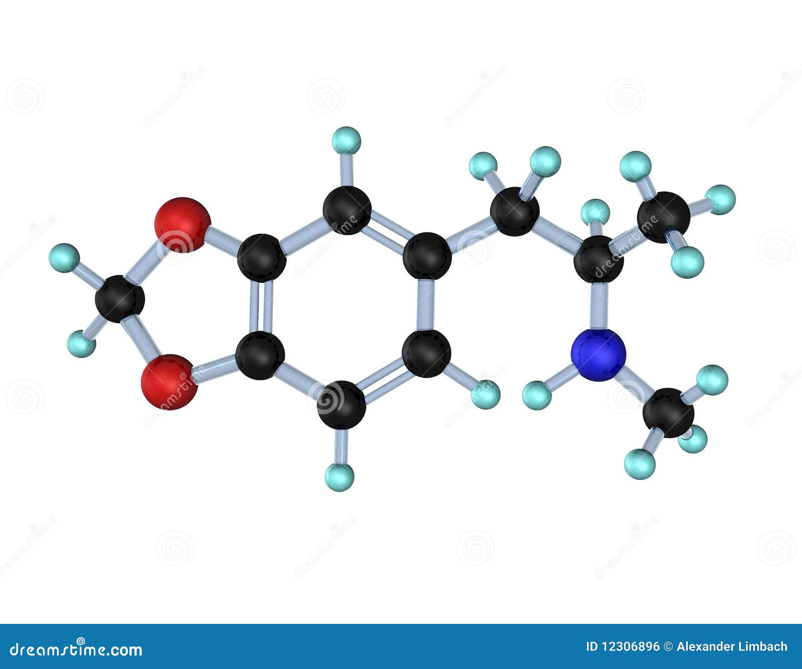 Molecule MDMA 3d stock illustration. Illustration of medical - 12306896
