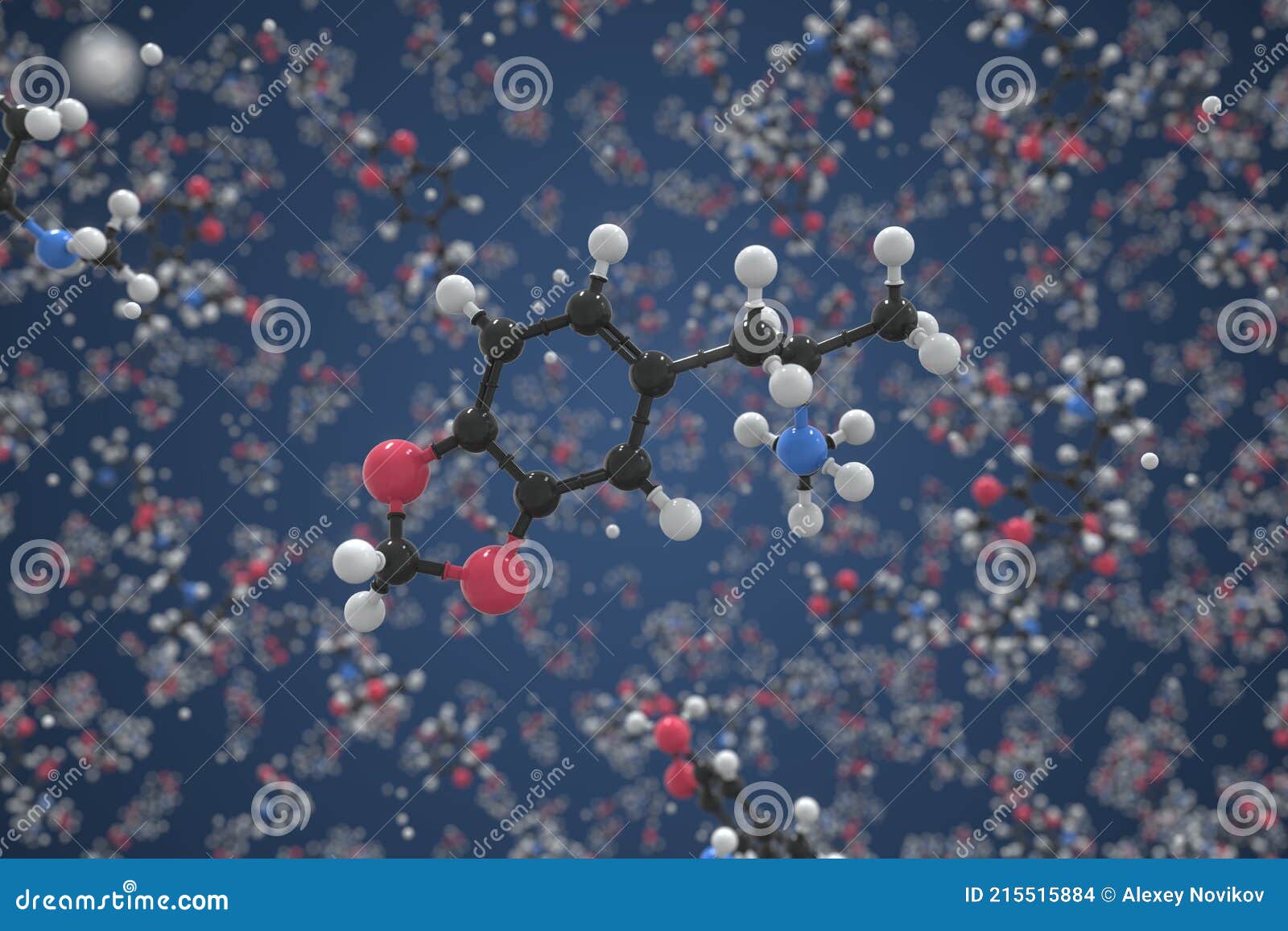 Mdma Molecular Structure, 3d Model Molecule, 3,4-Methyl?enedioxy ...