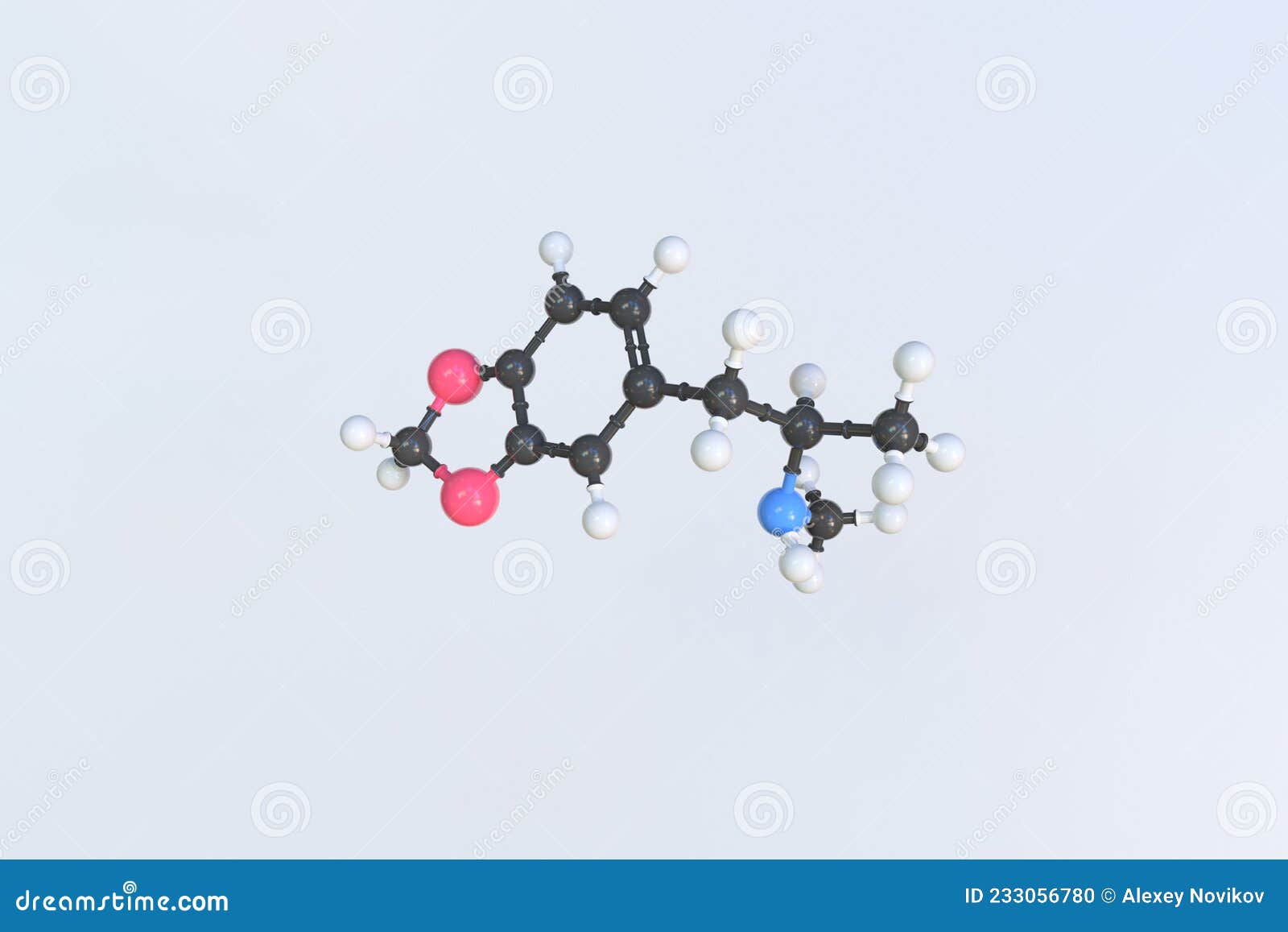 Mdma Molecular Structure, 3d Model Molecule, 3,4-Methyl?enedioxy ...