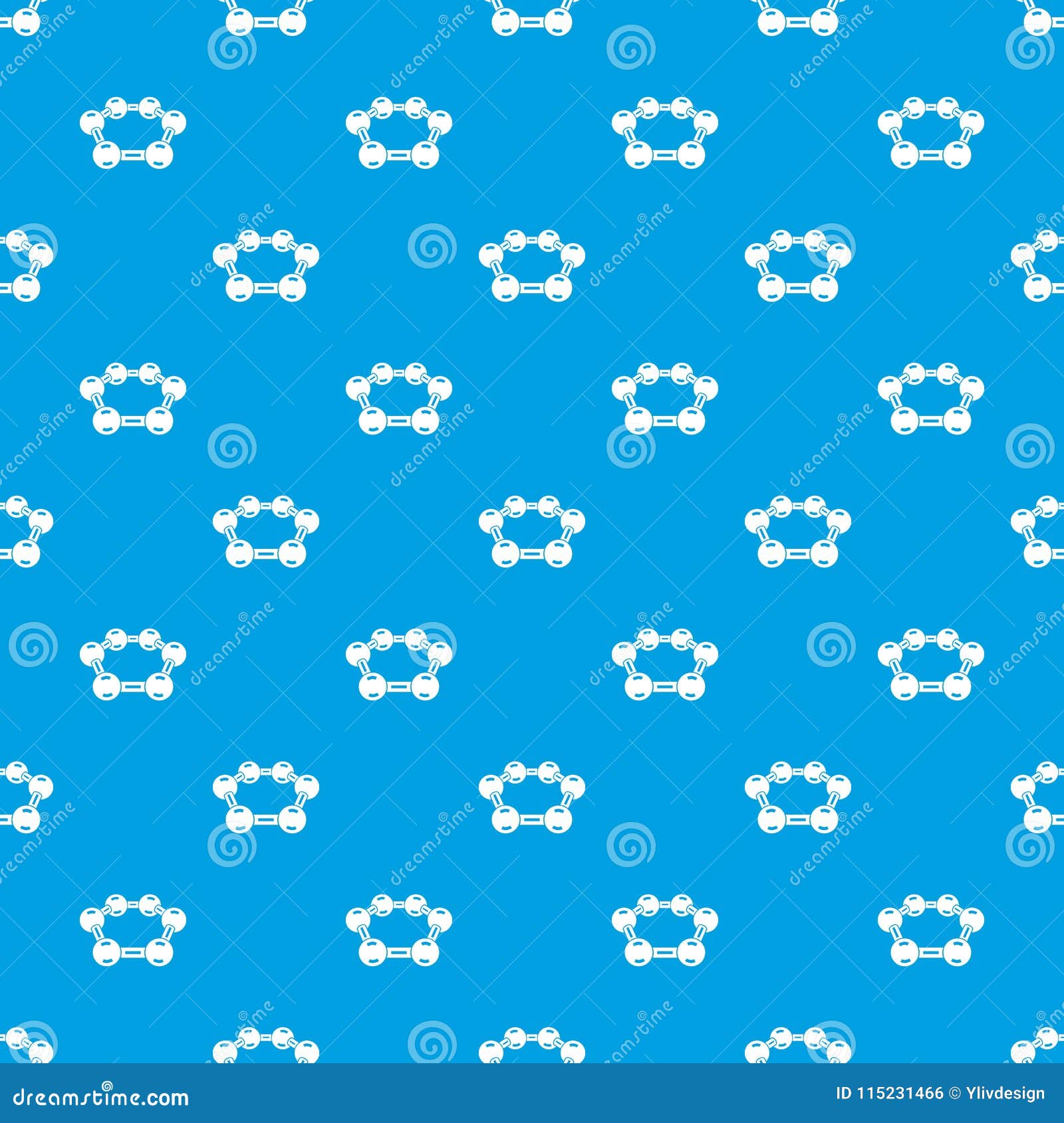 Molecule Medical Pattern Vector Seamless Blue Stock Vector ...