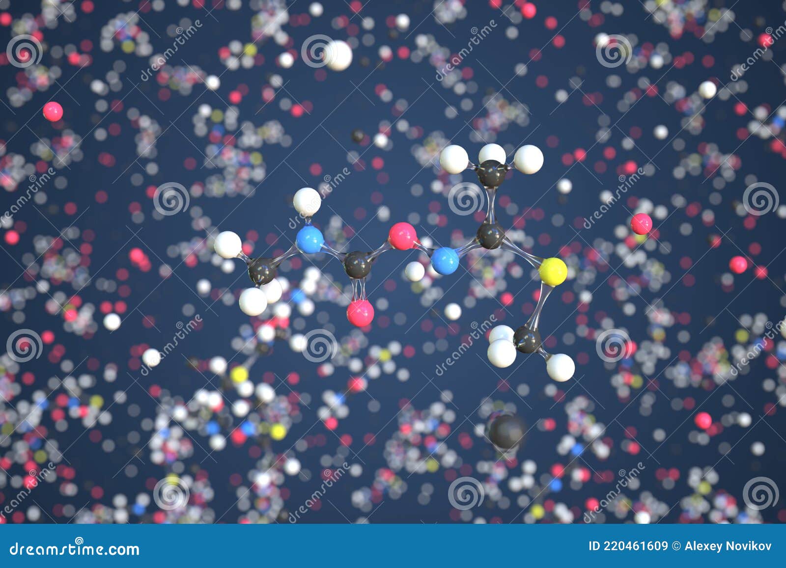 Molecule of Methomyl, Conceptual Molecular Model. Scientific 3d ...