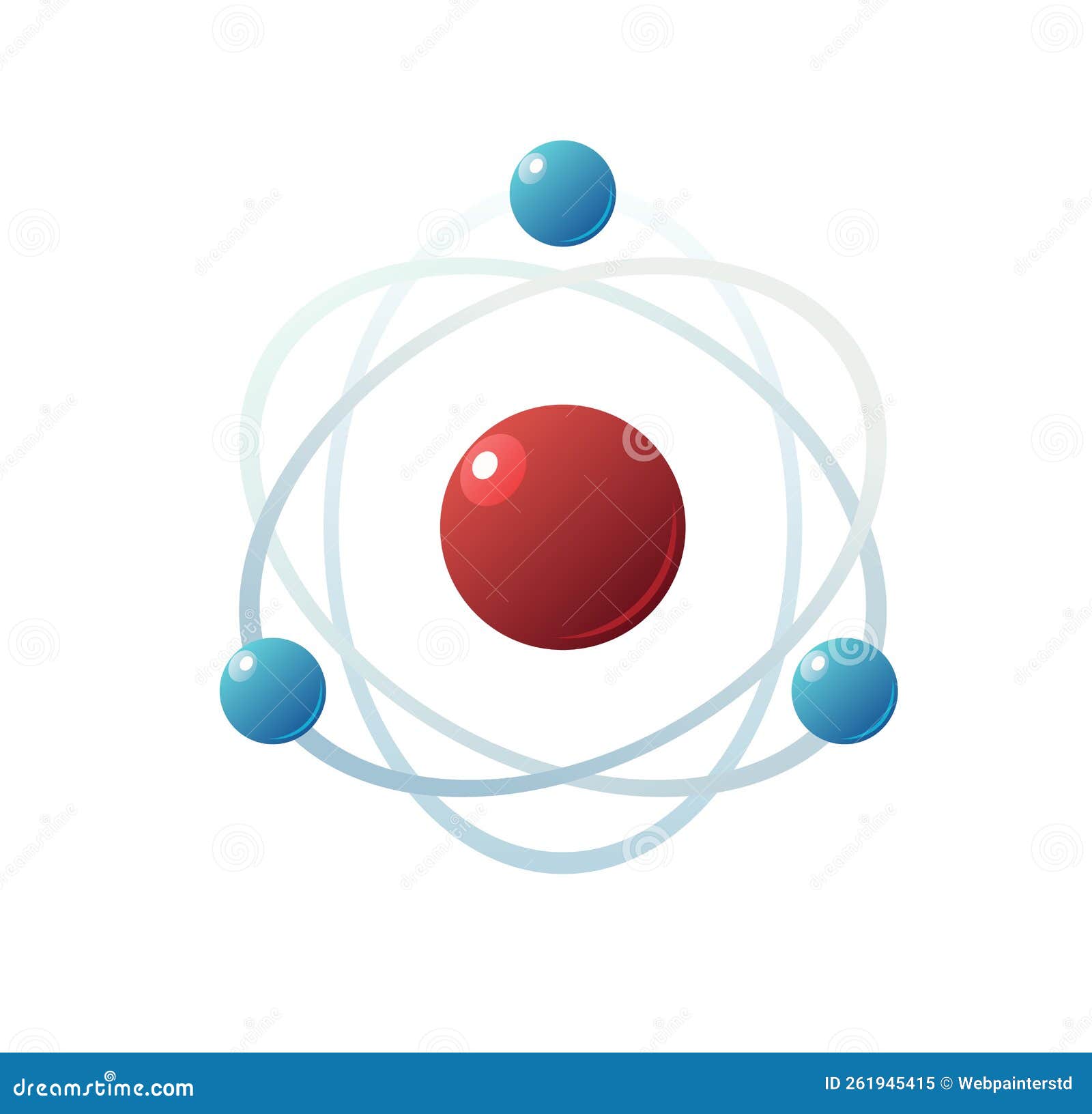 Molecule Model with Atom and Electrons. Study and Production of Mineral ...