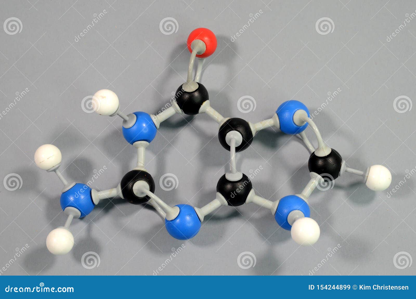 Molecule Model of the DNA Element Guanine Stock Image - Image of ...