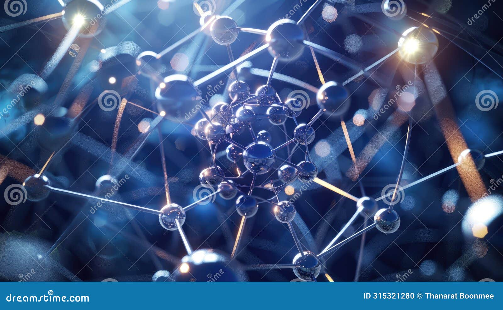 Molecule Model with Electron Orbits Illustrates Atom Structure. Science ...