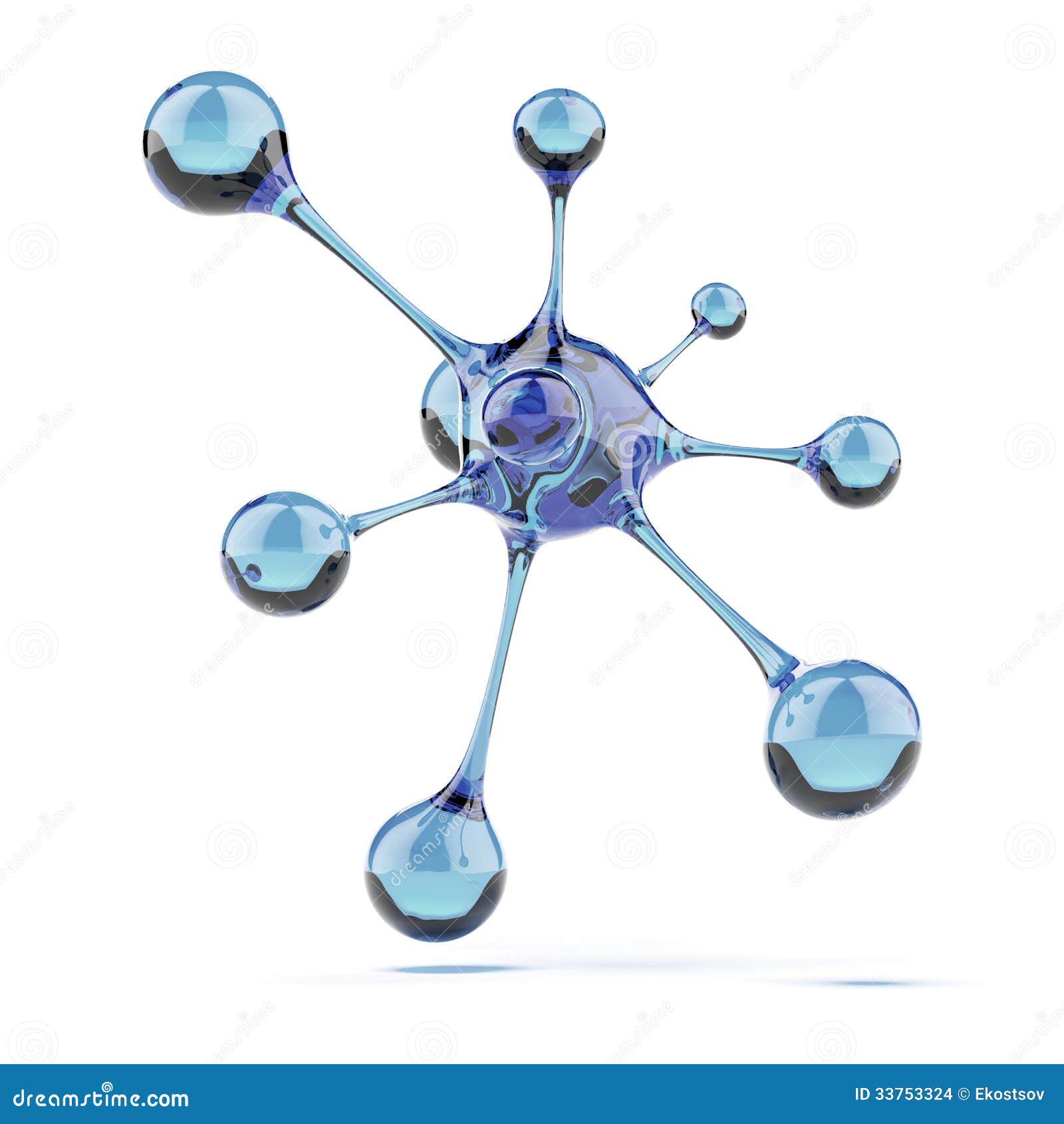 Molecule Model With Electron Orbits Illustrates Atom Structure. Science ...