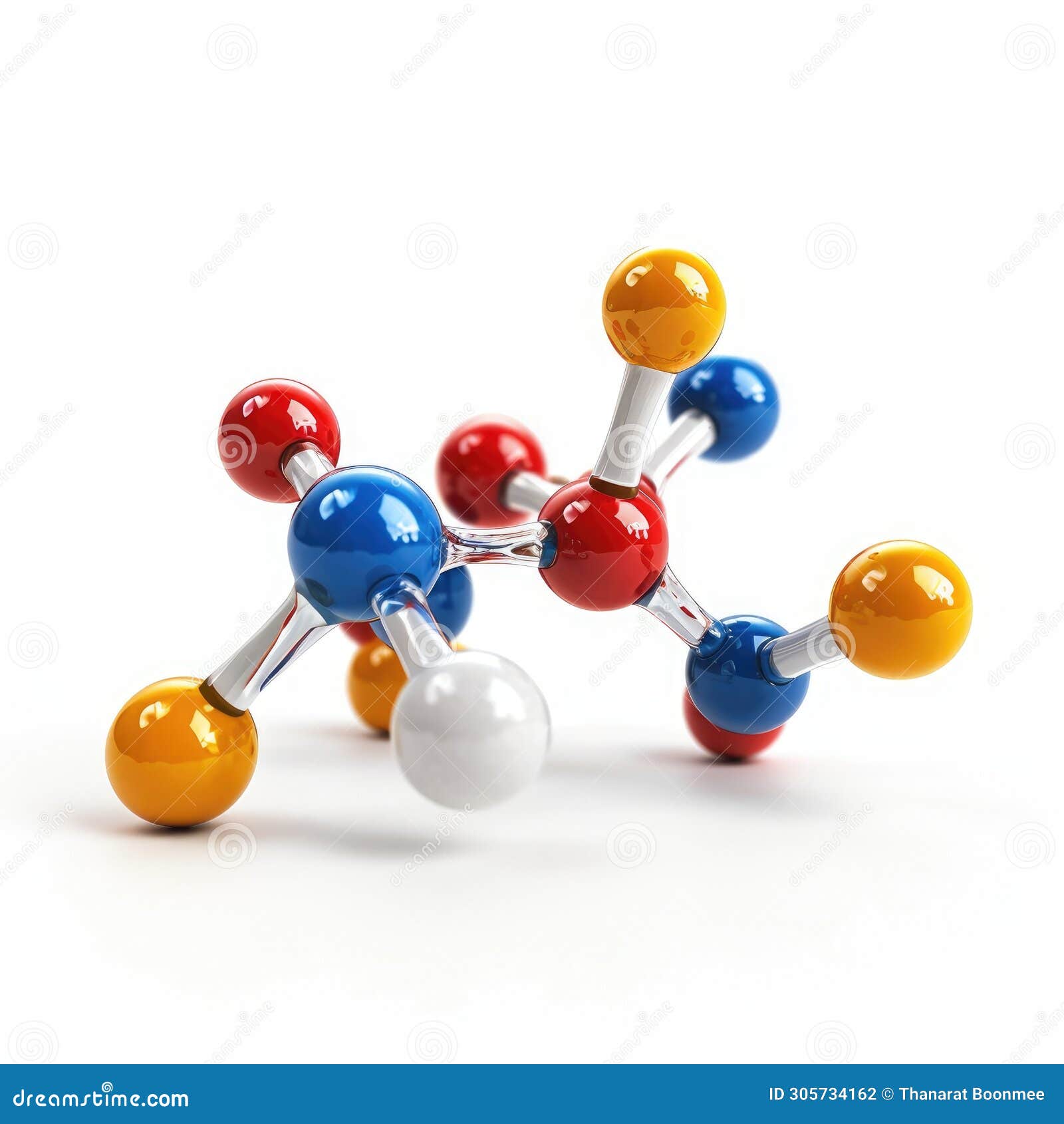 Molecule Model Isolated on White Background, Perfect for Scientific ...