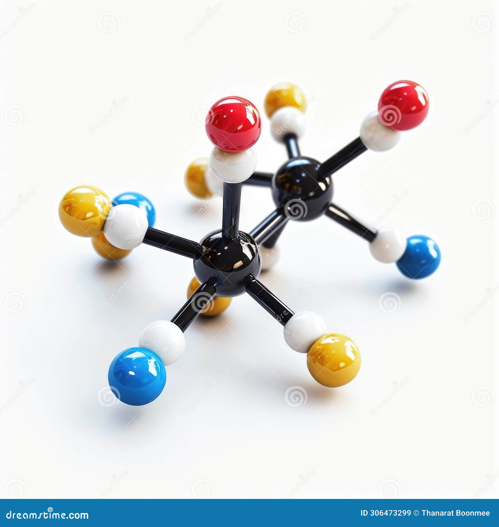 Molecule Model Isolated on White Background, Perfect for Scientific ...
