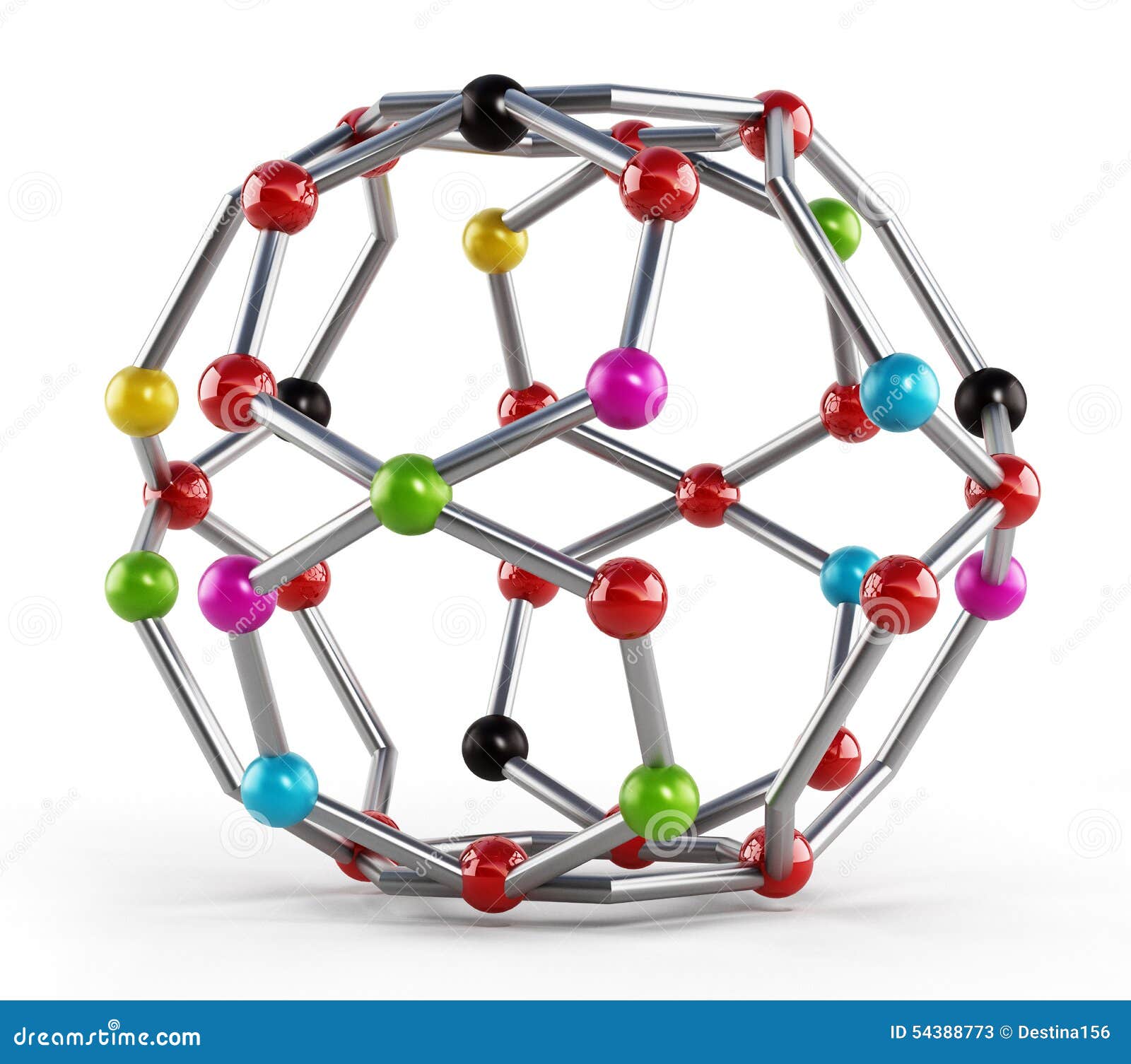 Molecule model stock illustration. Illustration of physics - 54388773