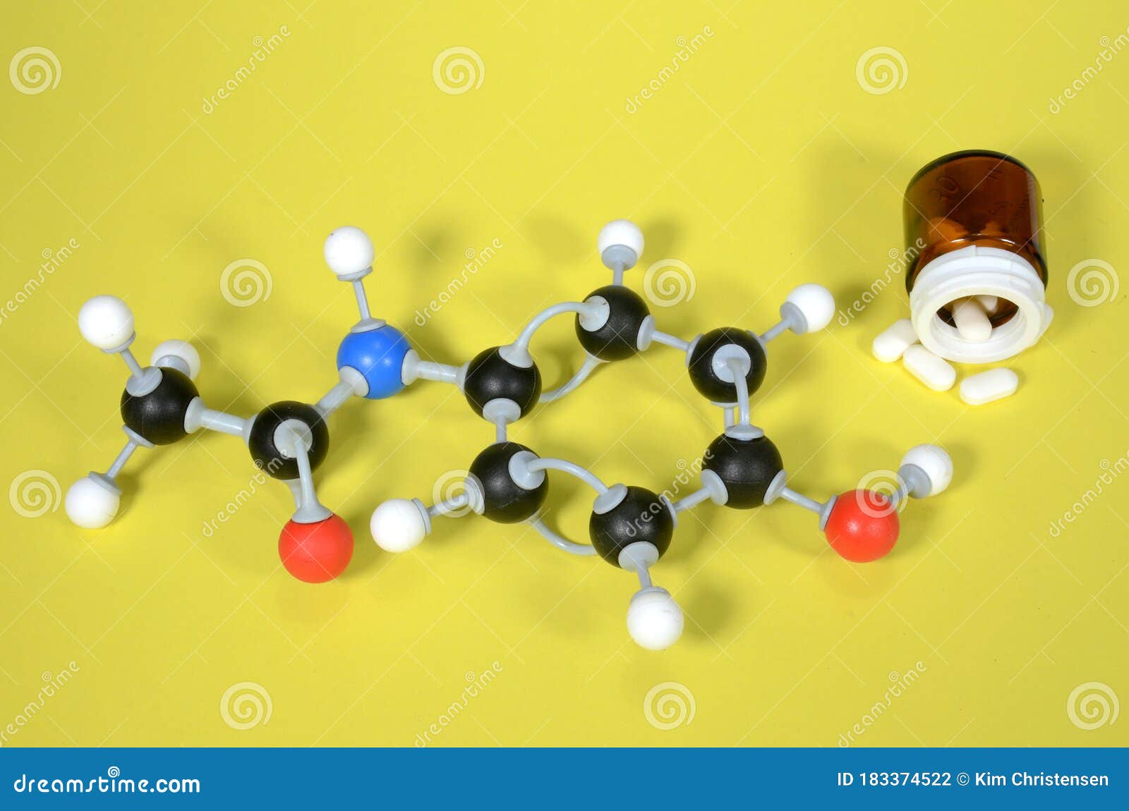 Molecule Model of Paracetamol, the Active Ingredient in Many Pain ...
