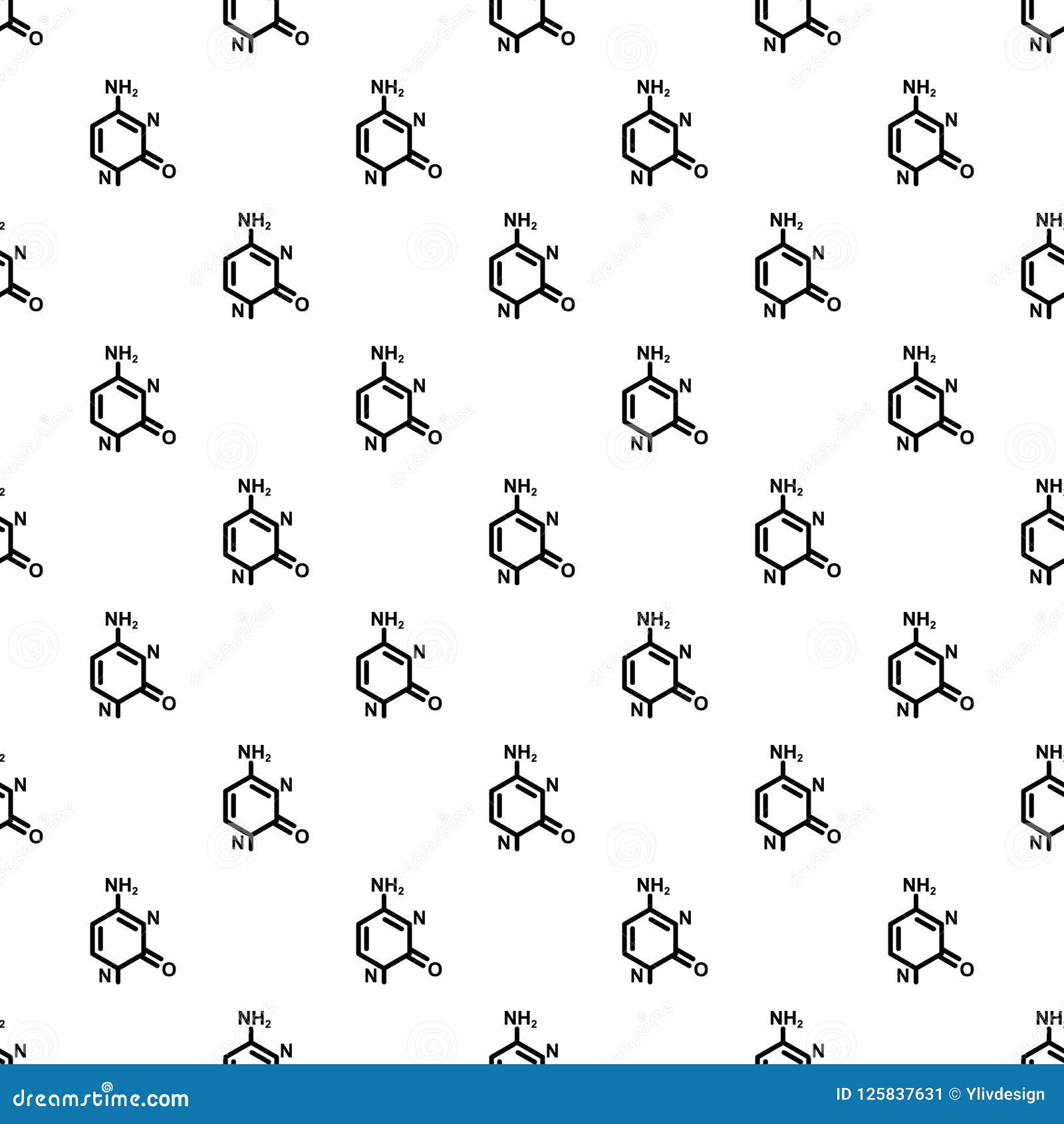 Molecule Model Pattern Seamless Stock Illustration - Illustration of ...