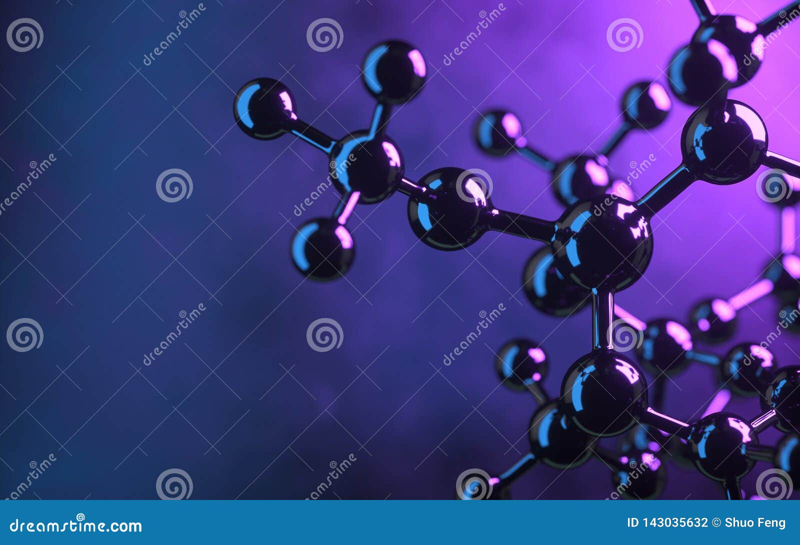 Molecule Model. Science Concept. 3d Rendering,conceptual Image Stock ...