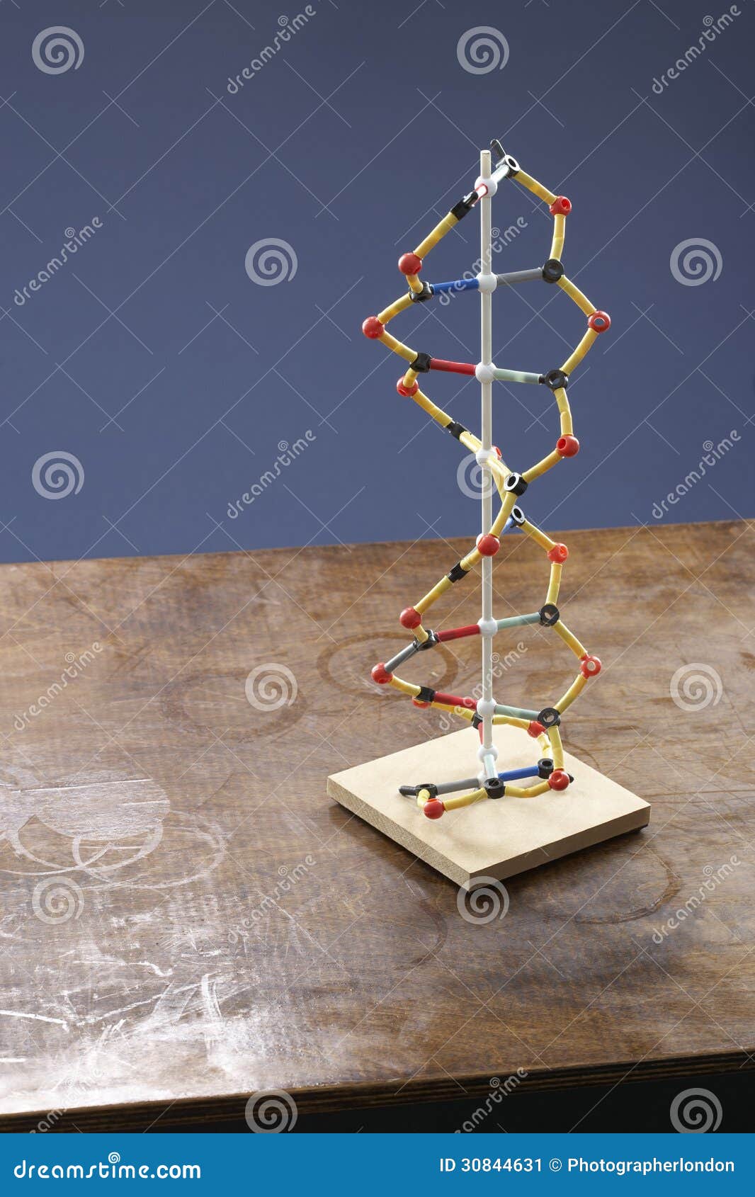 Molecule Model on Stained Table Stock Image - Image of molecular, model ...