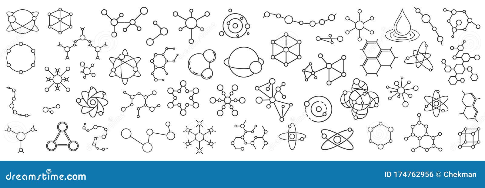 Molecule Model or Structure of the Substance Stock Illustration ...