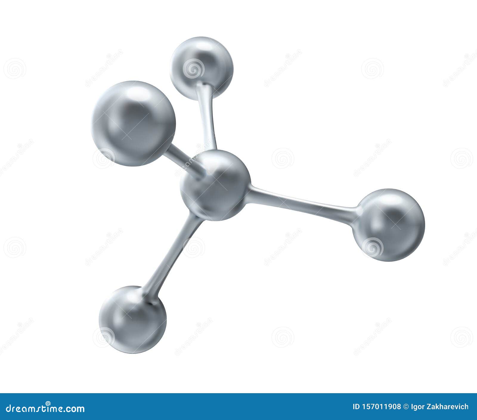 Molecule Model. Vector Realistic Illustration Stock Illustration ...