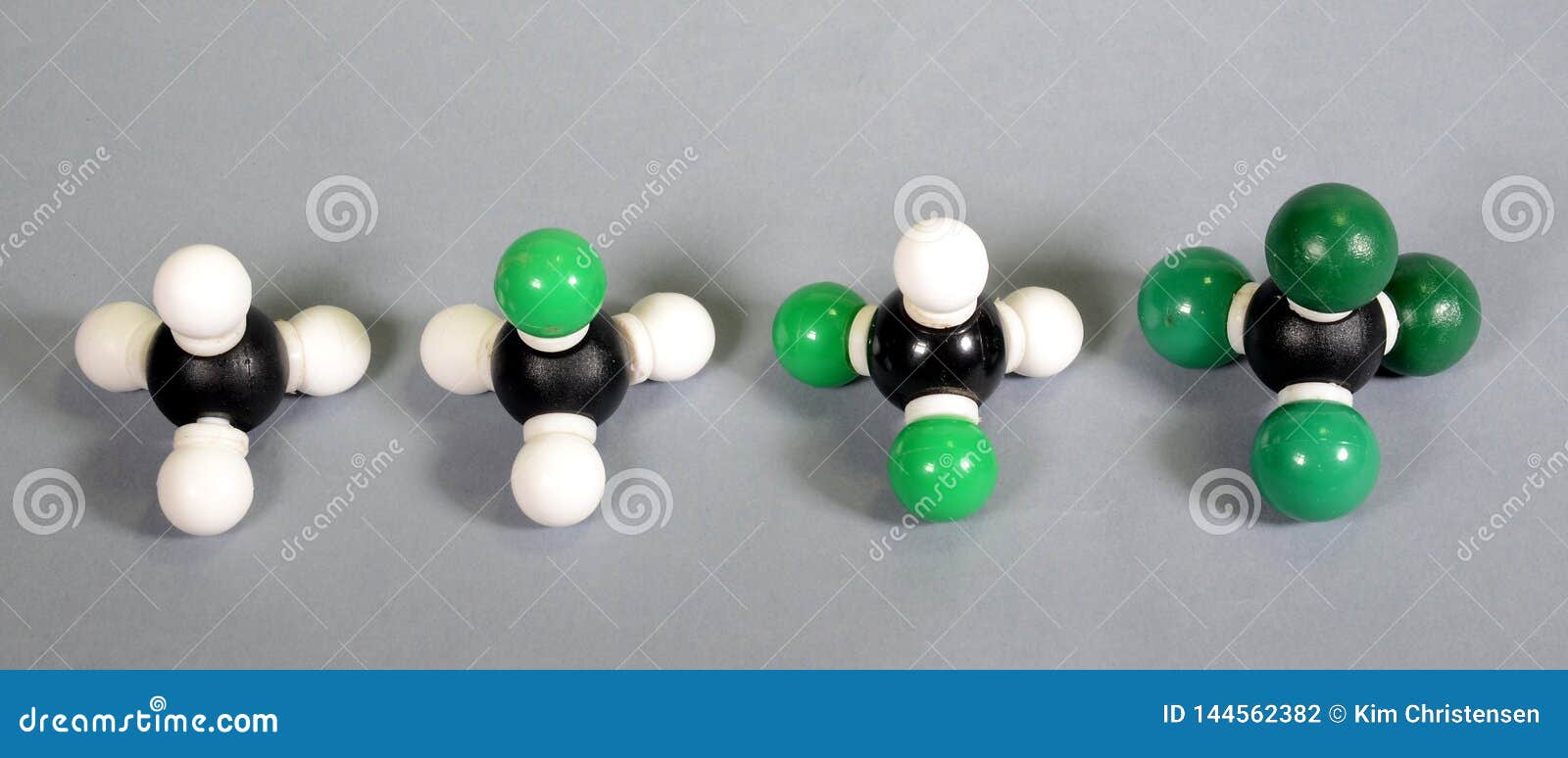 Models of Methane with Different Grades of Substitution Stock Photo ...