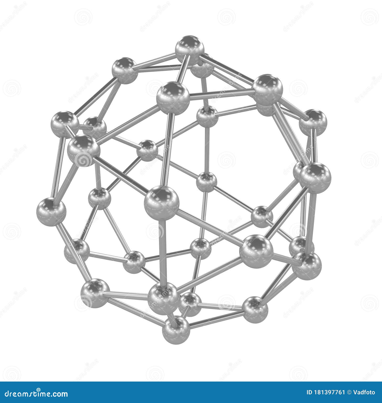 Molecule, Molecular Lattice, 3D Illustration Stock Illustration ...