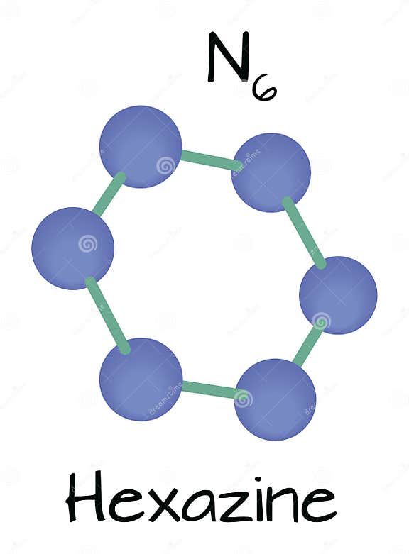 Molecule N6 Hexazine stock vector. Illustration of formula - 87419752