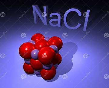Molecule of Natrium Chloride - Salt Stock Illustration - Illustration ...