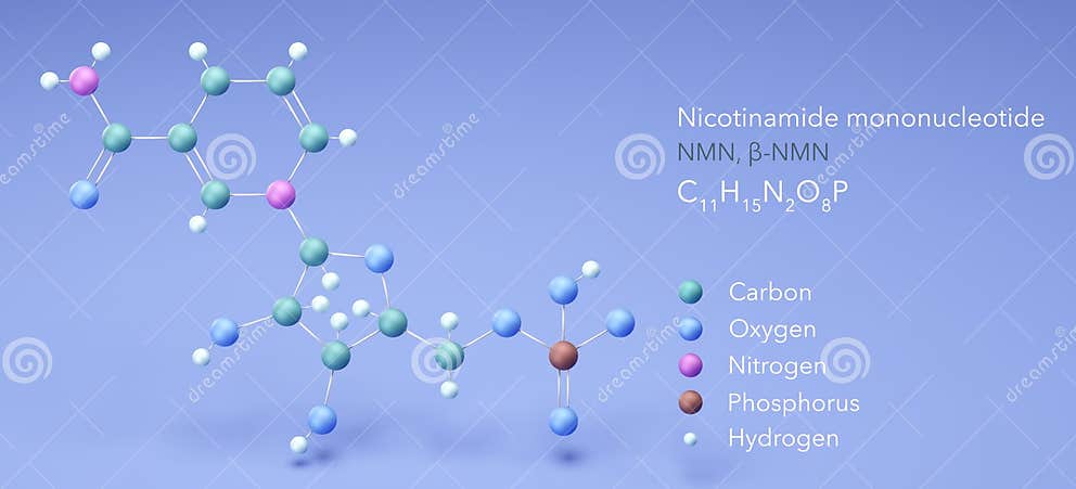 Molecule Nicotinamide Mononucleotide, Molecular Structures, NMN, Beta ...