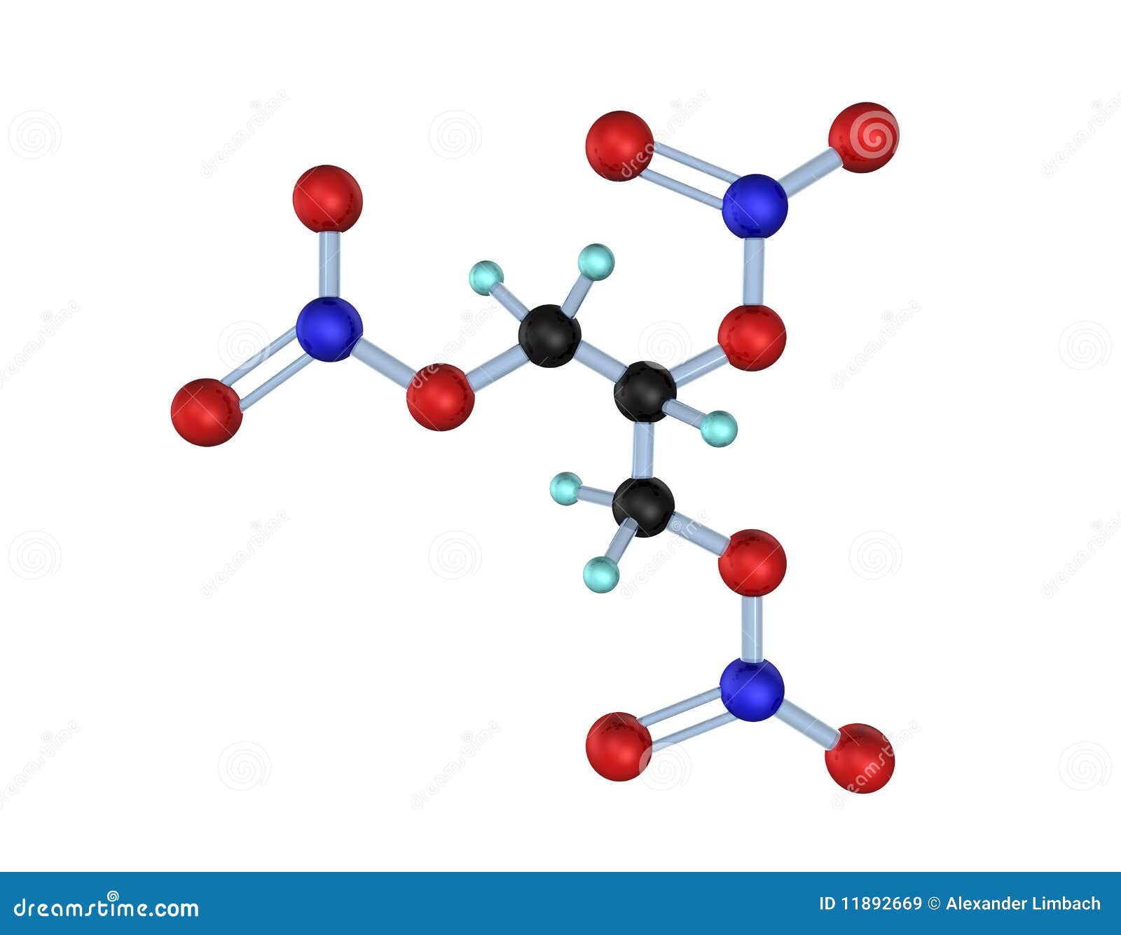 Nitroglycerin Molecule Skeletal Formula Vector Illustration ...