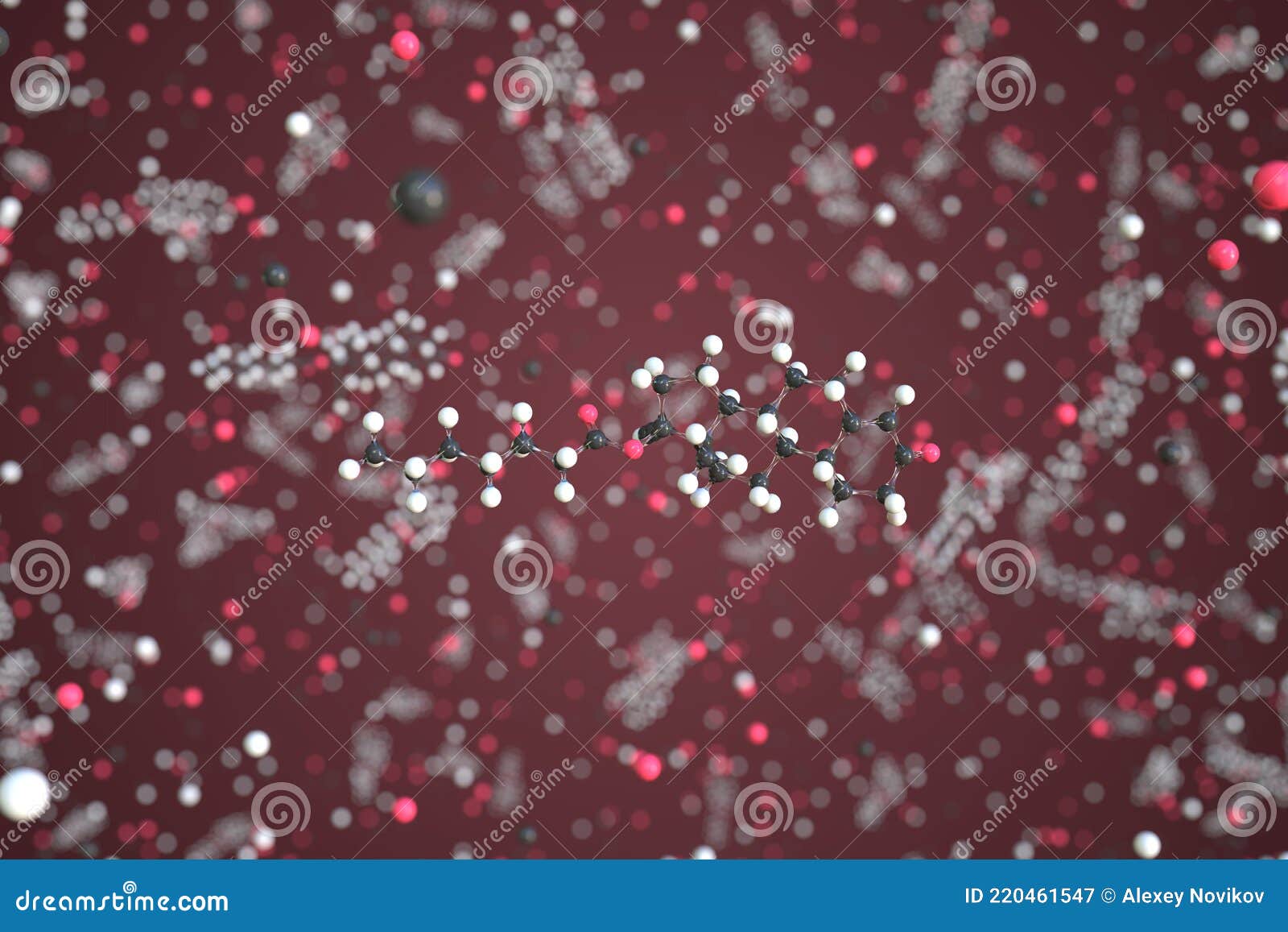 Norethisterone Molecular Structure, 3d Model Molecule, Hormonal ...