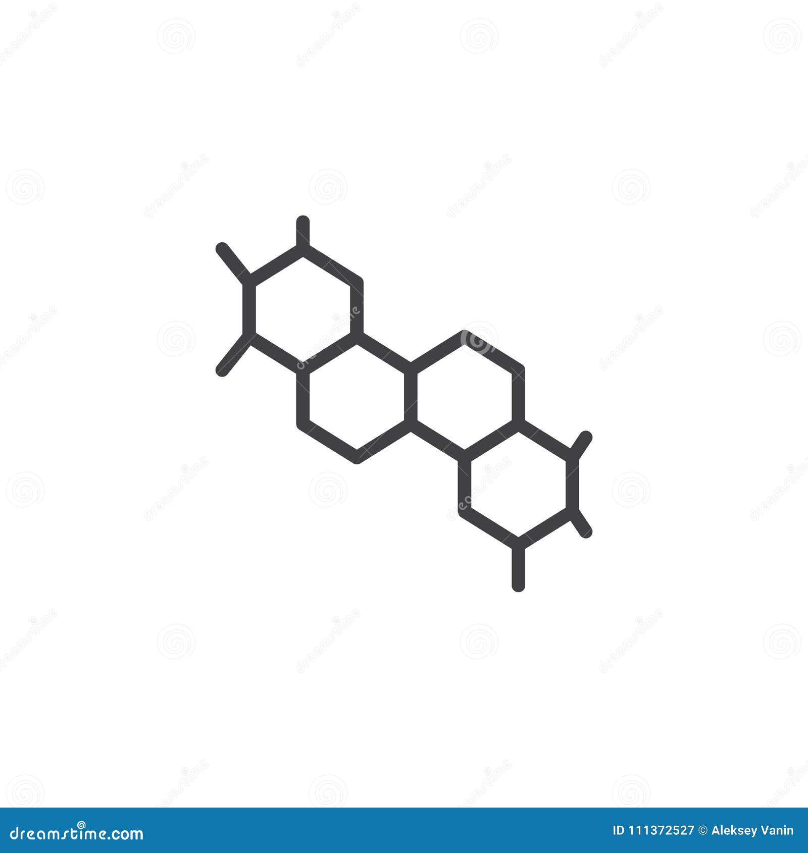 Molecule outline icon stock vector. Illustration of atoms - 111372527