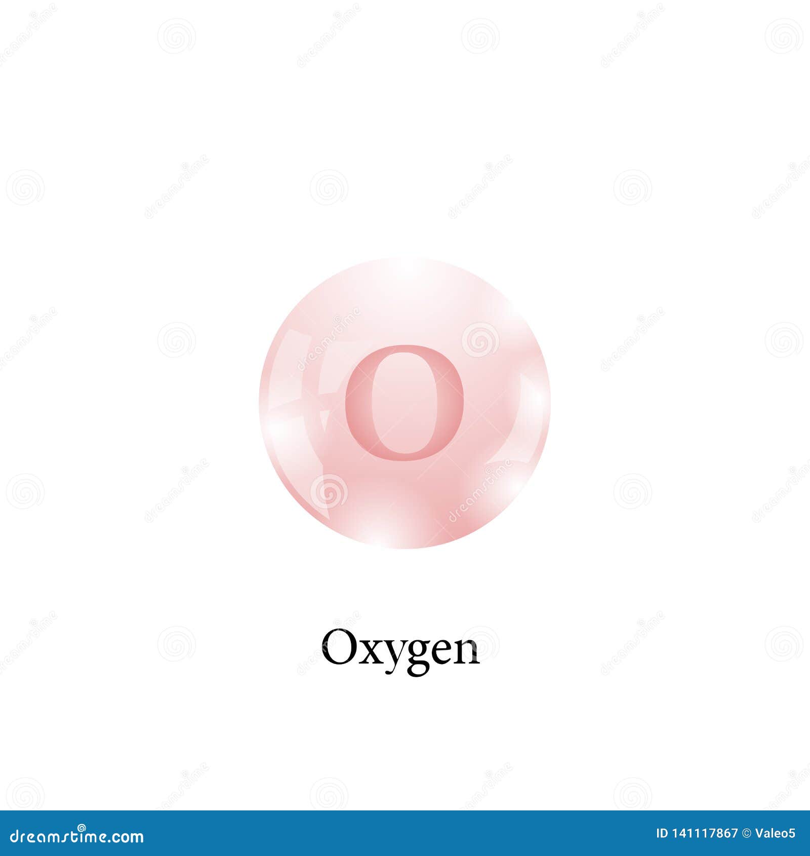 Molecule of Oxygen. Chemical Element of the Periodic Table Stock ...