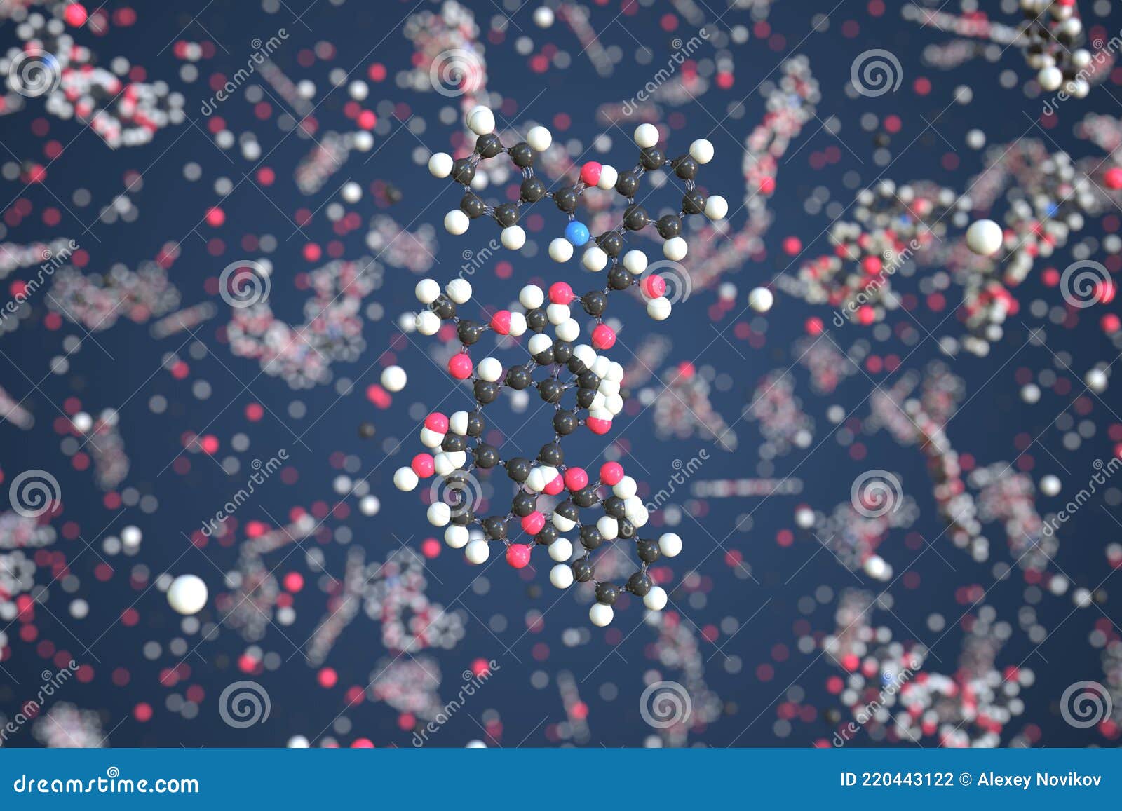 Paclitaxel Molecular Structure Isolated On Grey Stock Illustration ...