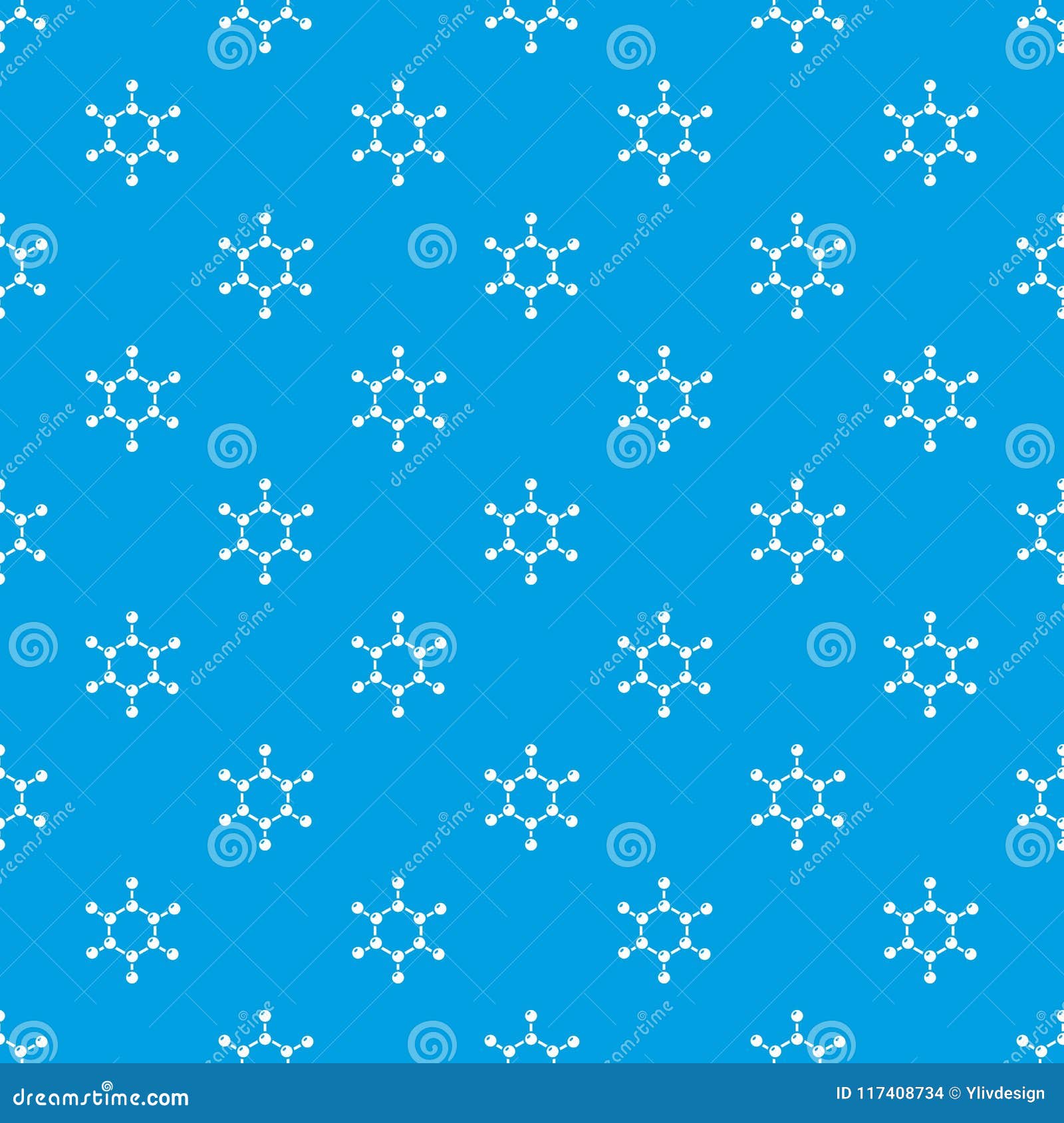 Molecule Pattern Vector Seamless Blue Stock Vector - Illustration of ...
