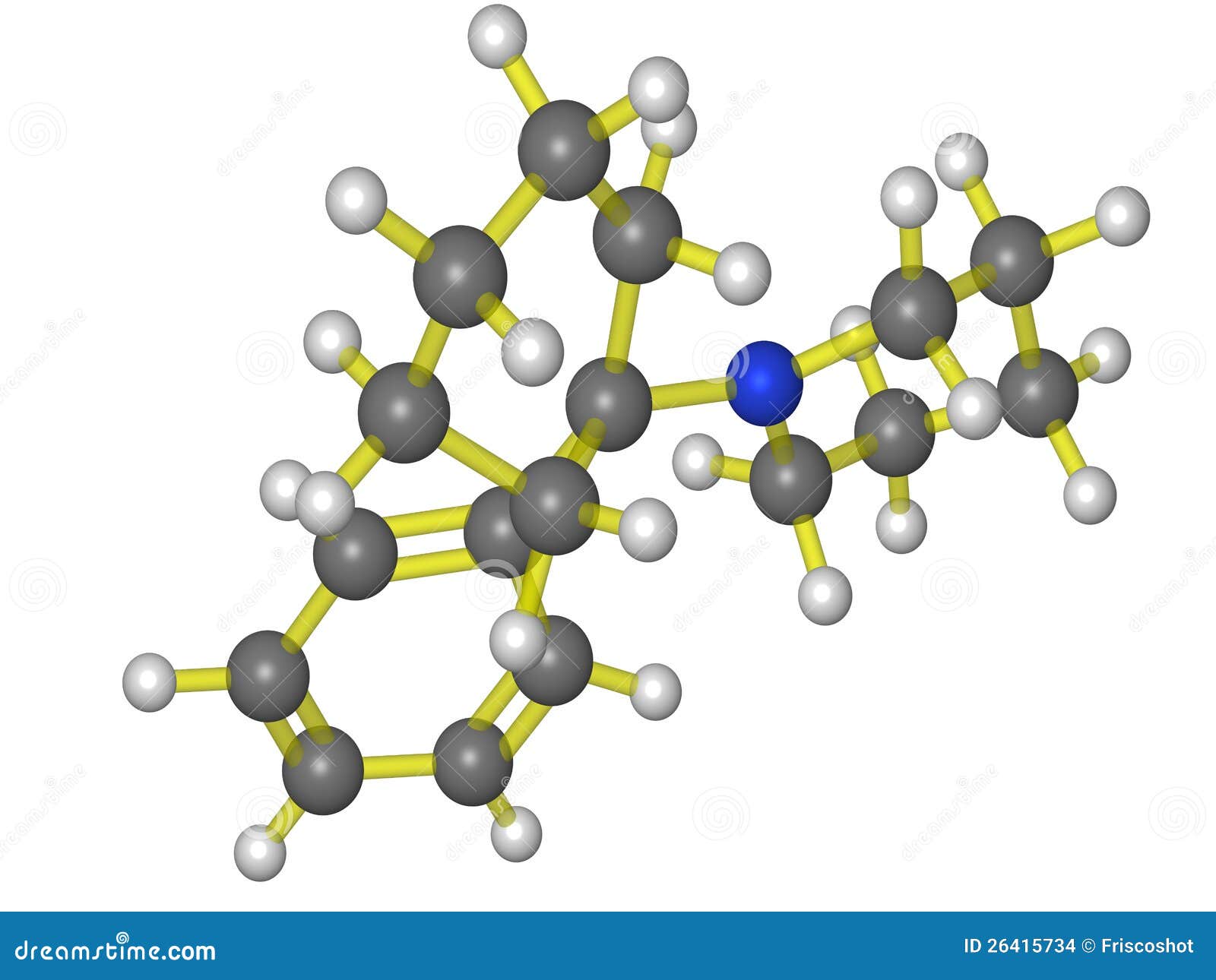 Molecule of PCP stock illustration. Illustration of ball - 26415734
