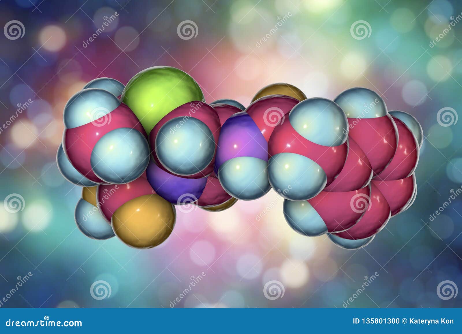 Molecule of Penicillin Antibiotic Stock Illustration - Illustration of ...